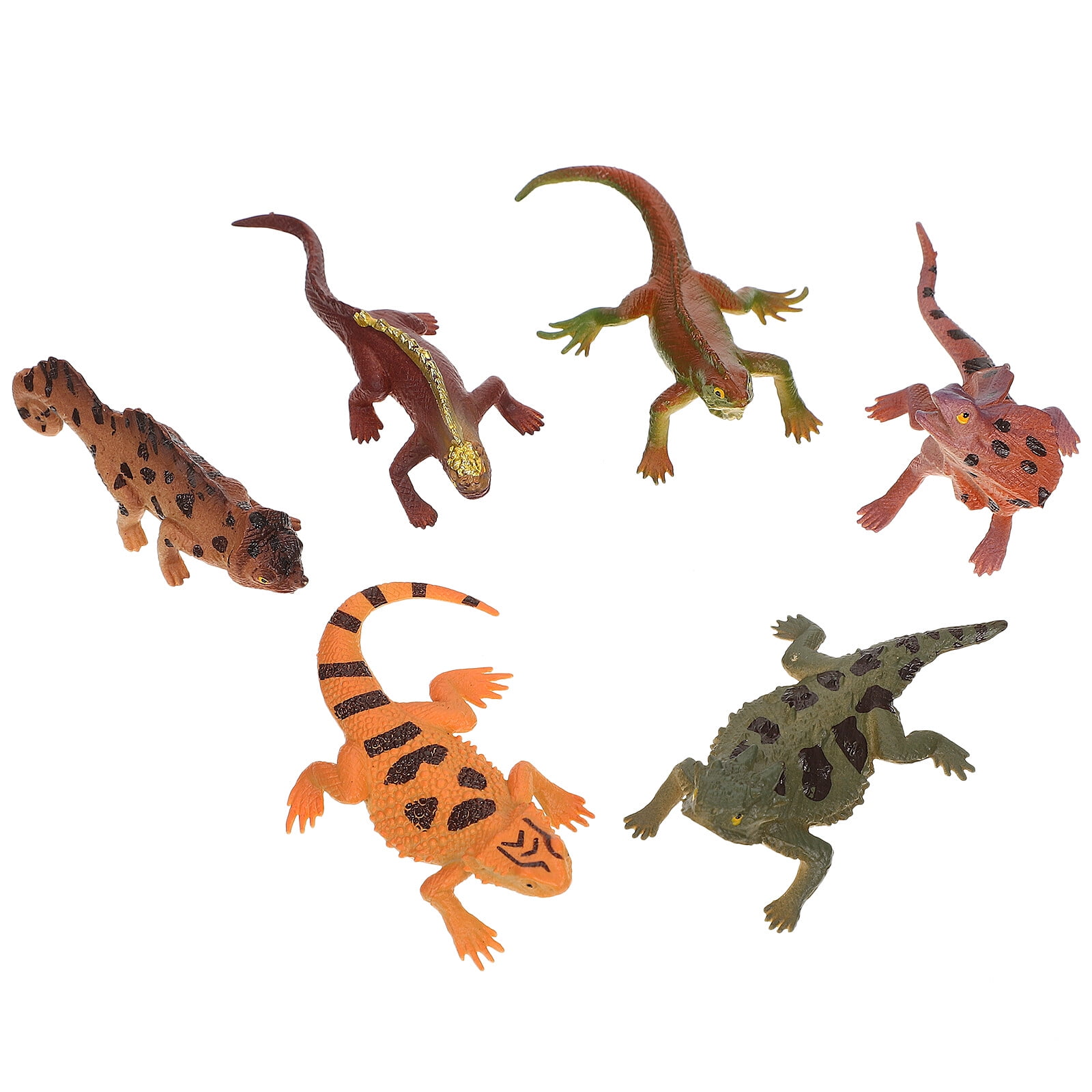 NIYANGLE Lizard Model Toys Pvc Assorted Color 6Pcs 2.75X1.97X1.18in ...