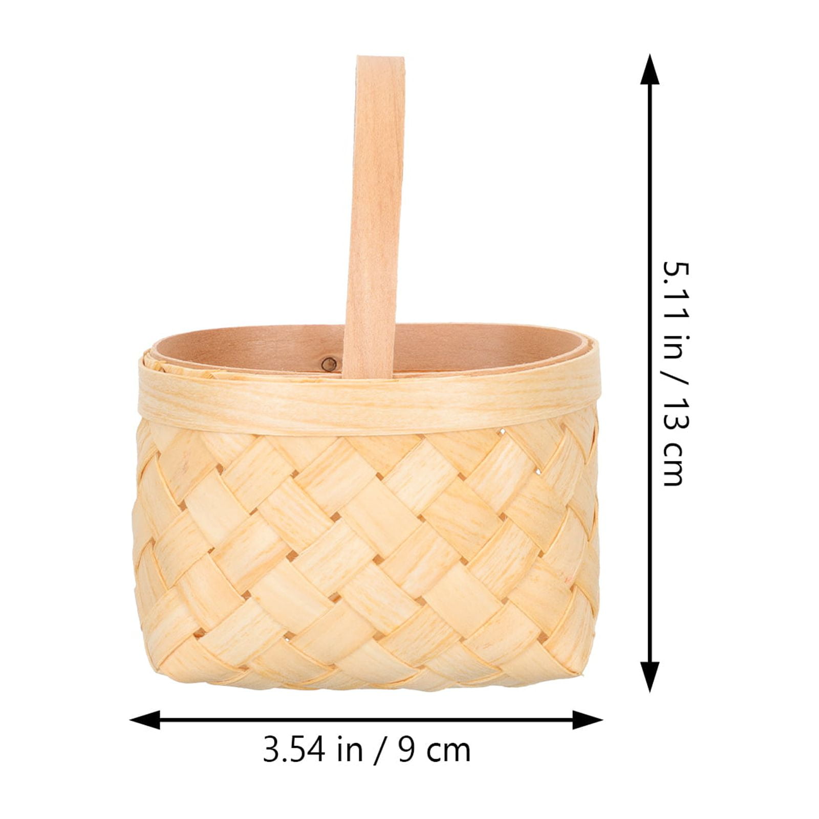 Omeite Small wooden basket for souvenirs, mini candy basket, grain and fruit box, special woven ...