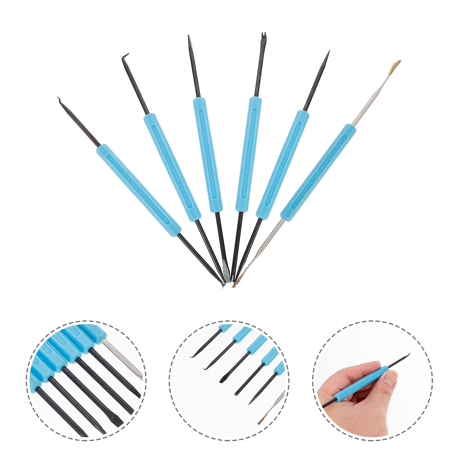 NIYANGLE PCB Welding Soldering Assist Sky-Blue 6Pcs 6.48X0.39X0.39in ...