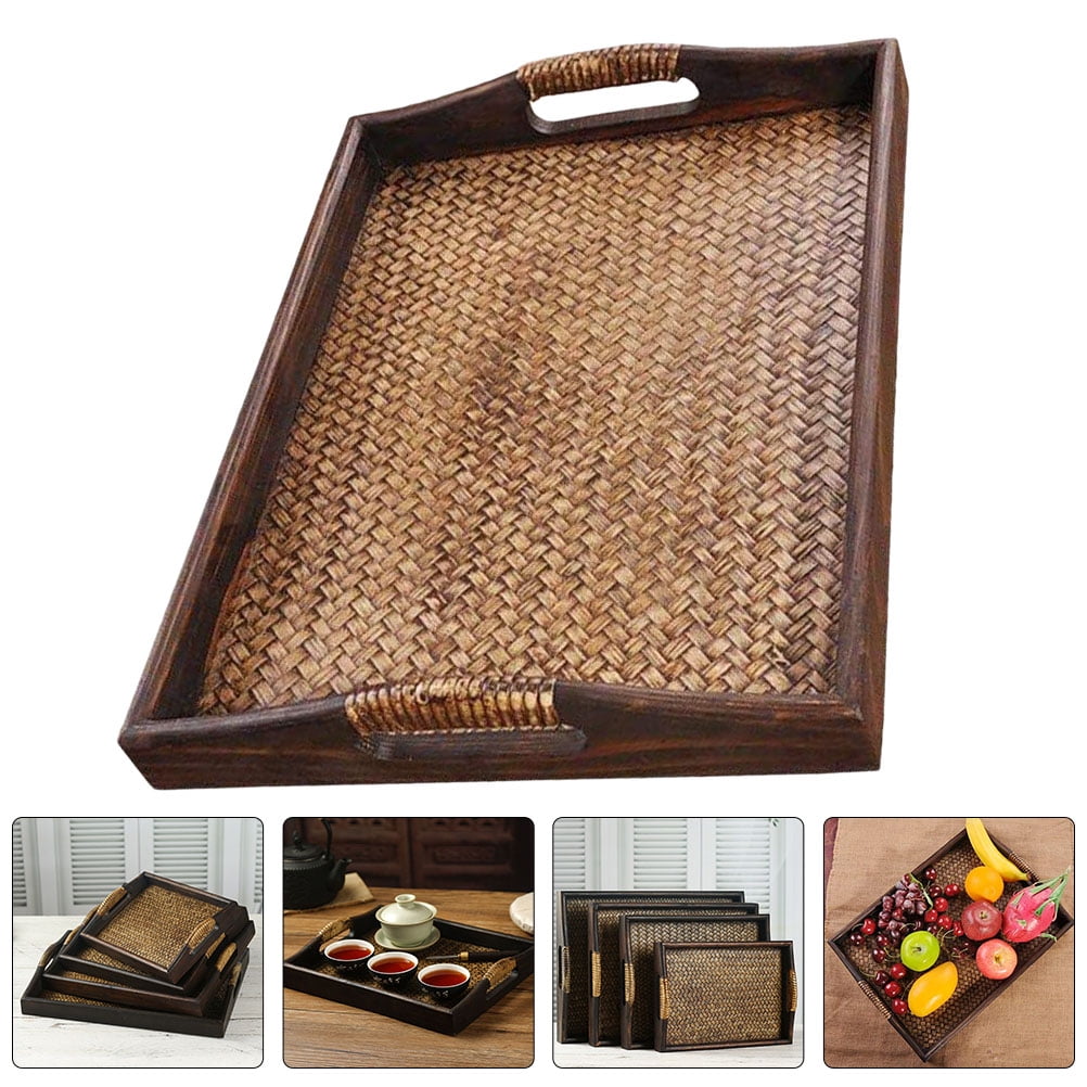 Omeite Southeast Asian wooden tray Thai rattan beauty salon tray hotel ...