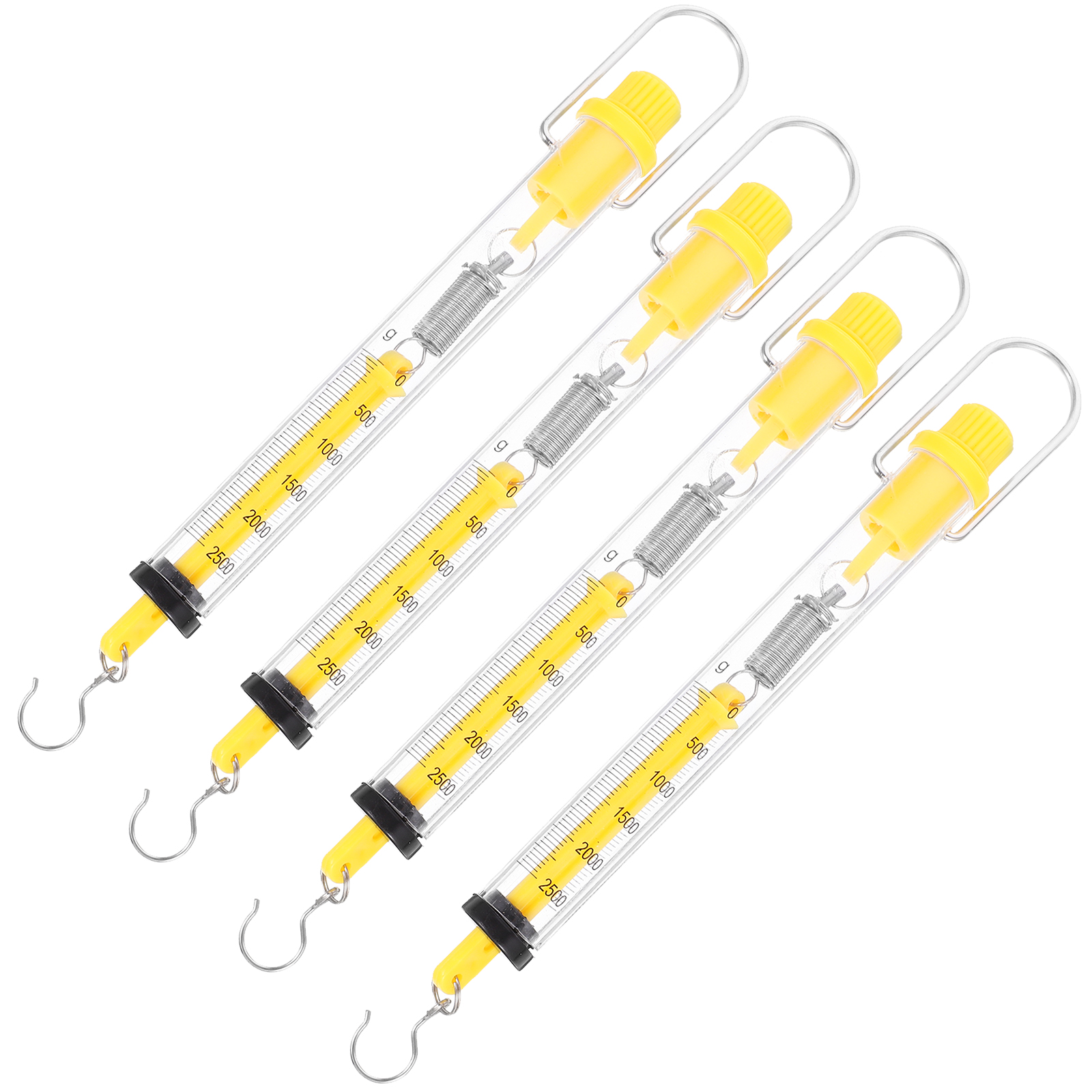 OUNONA Yellow Plastic Tubular Spring Scale with Clear Body for Home Use ...
