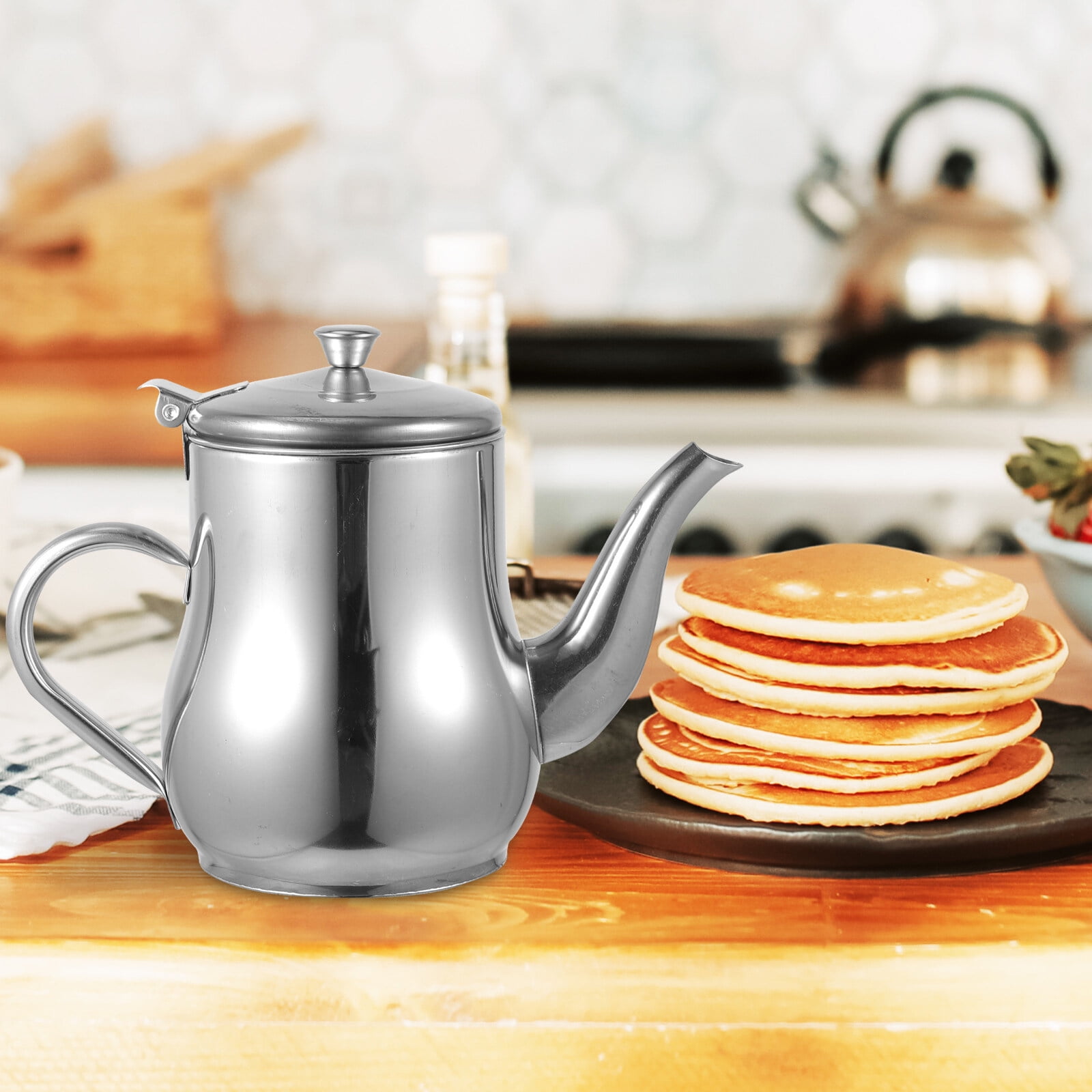 Omeite Stainless steel oil pot kitchen oil filter cup filter oil tank ...