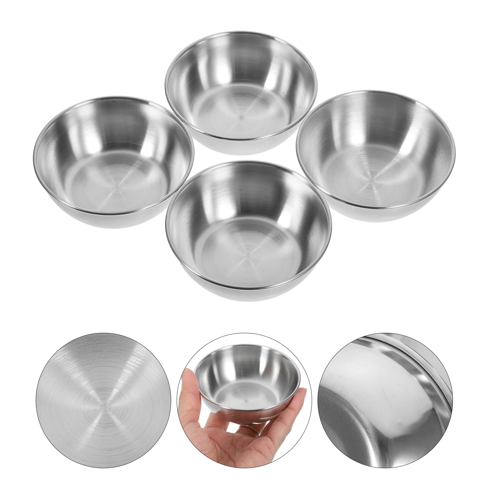Omeite Stainless steel round seasoning dish soy sauce dish (seasoning ...