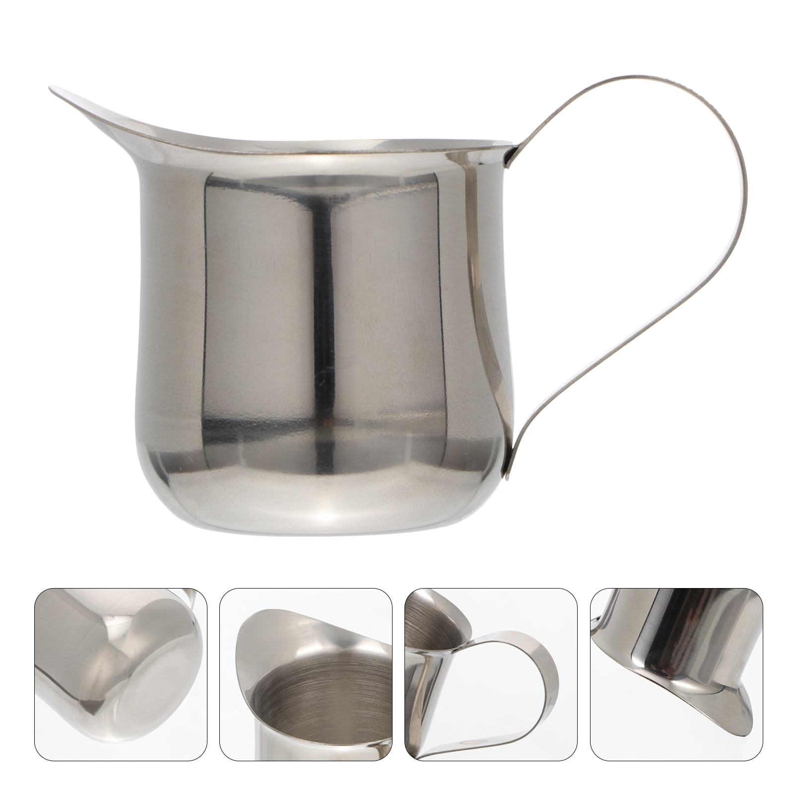 Omeite Stainless steel small milk cup coffee latte art cup (60ml / 2oz ...