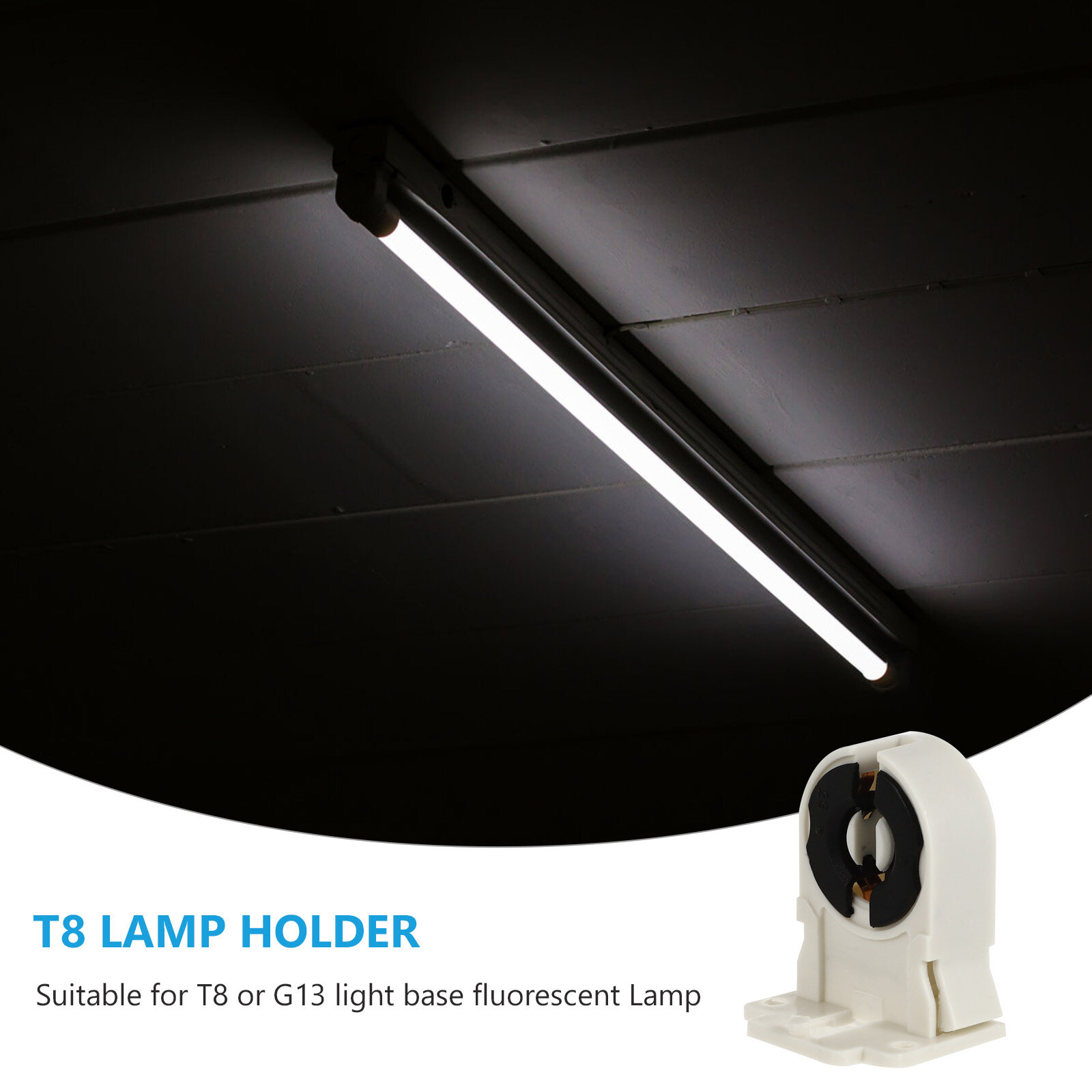 Omeite T8/G13 fluorescent lamp holder bracket lamp head 20pcs - Walmart.com