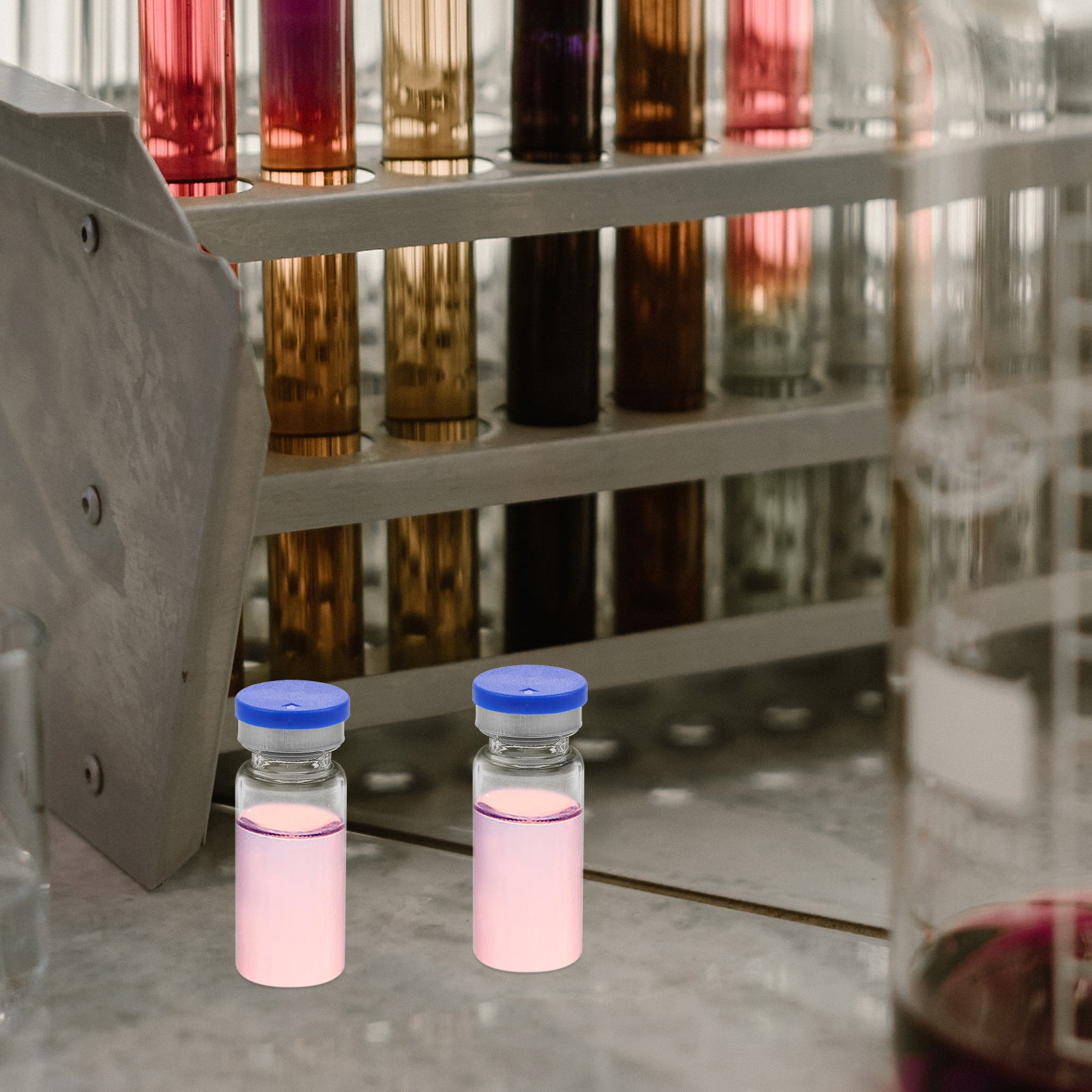 Omeite Transparent glass vial freeze-dried powder bottle essential oil ...