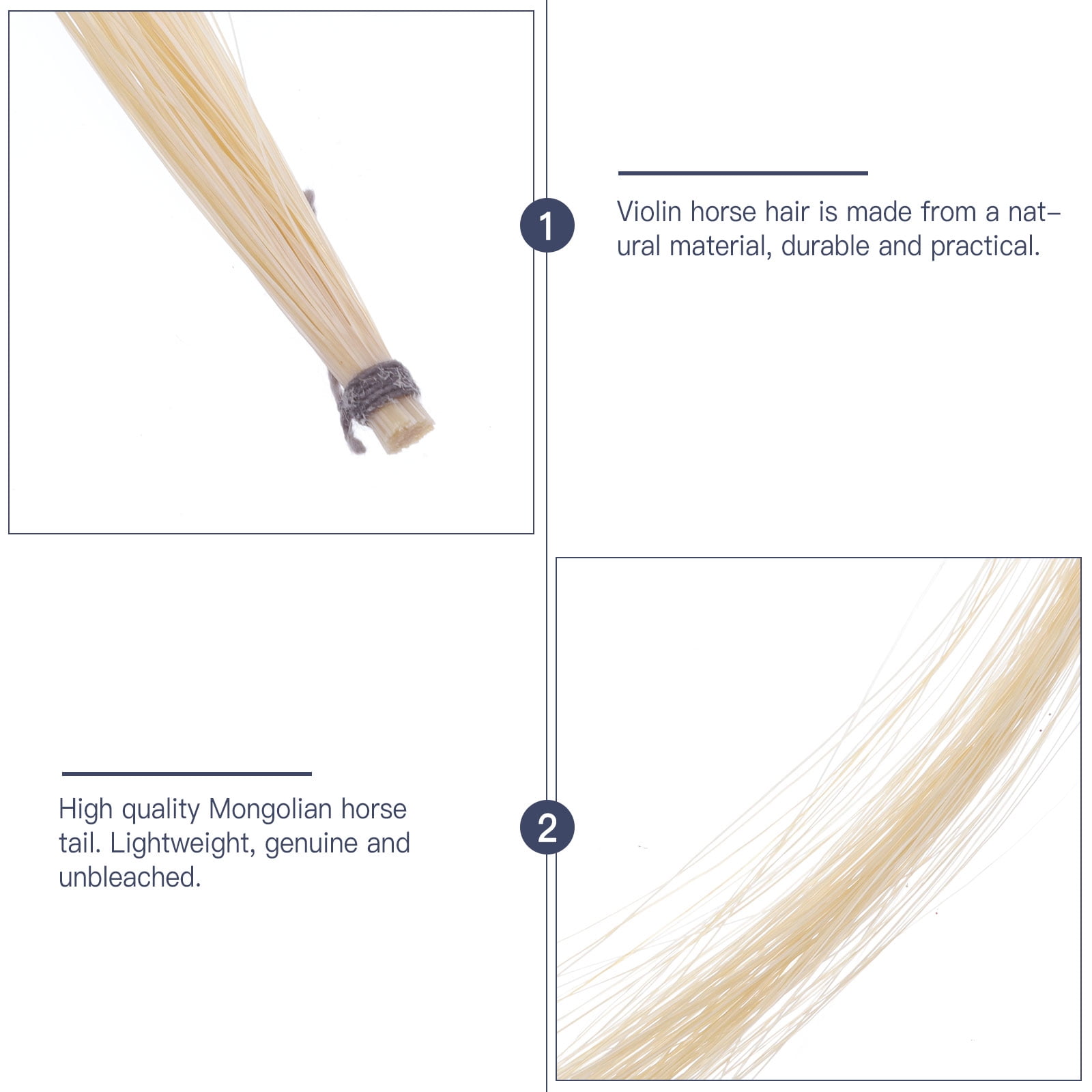 Omeite Violin Viola Cello Bow Hair Erhu Bow Hair (78cm) - Walmart.com