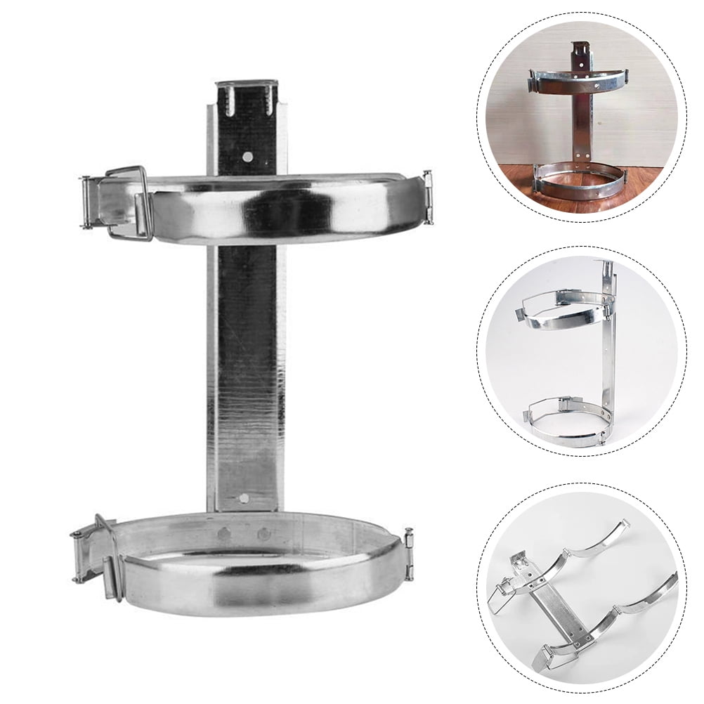 NIYANGLE Fire Extinguisher Hanger Iron Fire Extinguisher Holder Silver ...