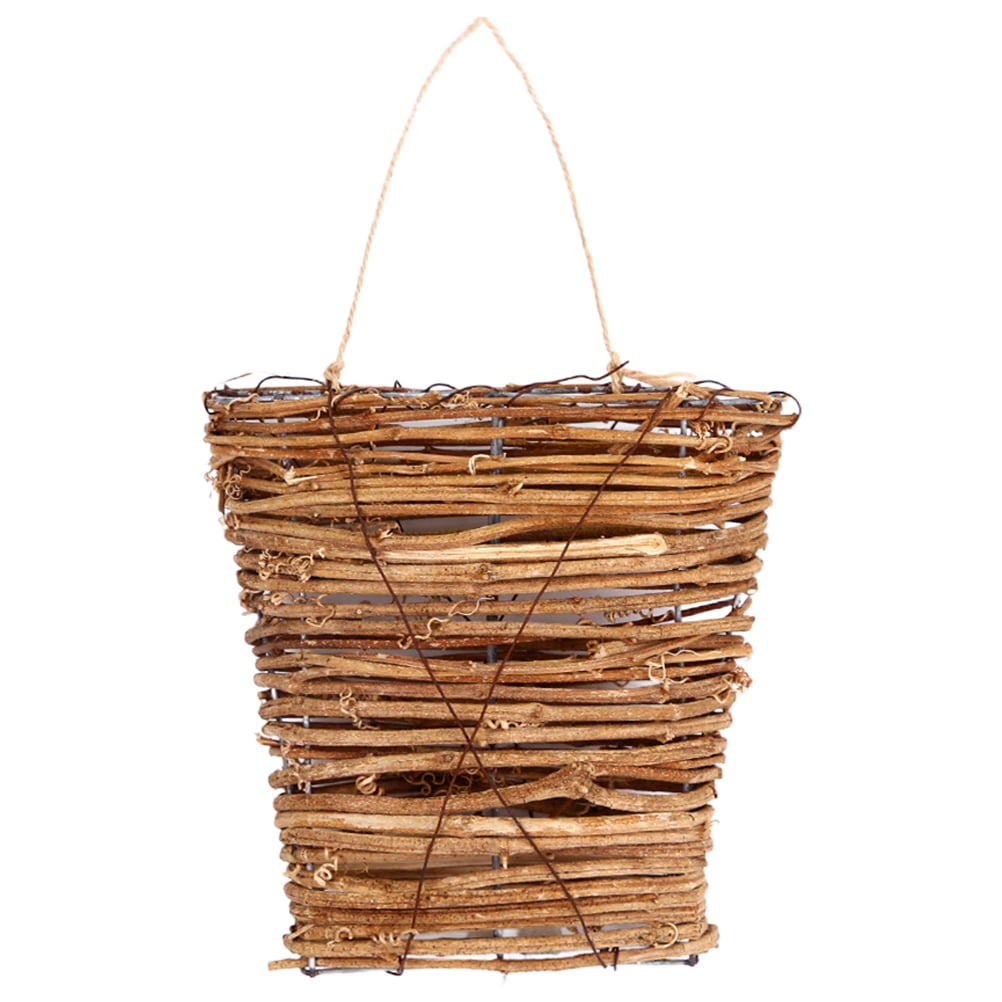 Omeite Woven Hanging Basket Small Hanging Flower Basket Wall Hanging ...