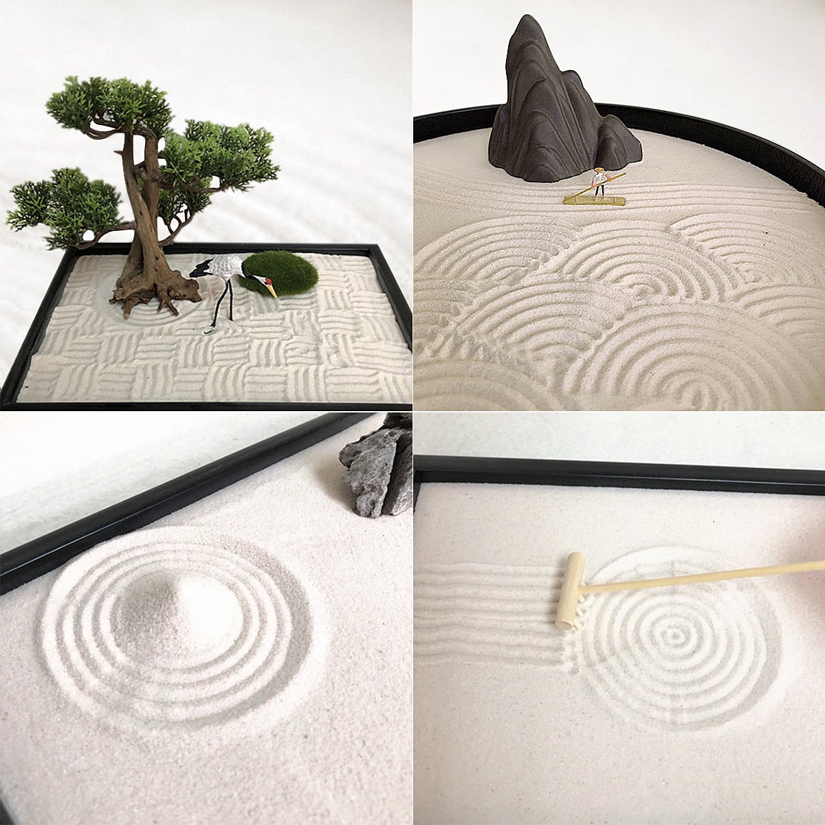 OUNONA Durable Bamboo Mini Rake Set for Zen Garden Sand Feng Shui Decor ...