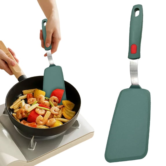 Omelette Spatula Silicone Turner Spatula, Heat Resistant Non-Stick ...