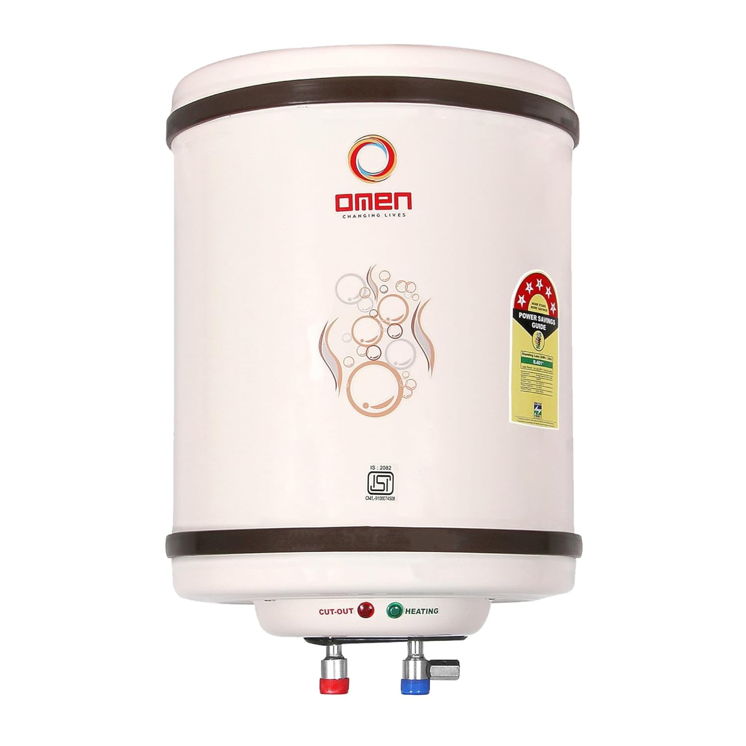 Omen Royal 10L Vertical Electric Water Heater 2000 Watt 4 Star Copper ...
