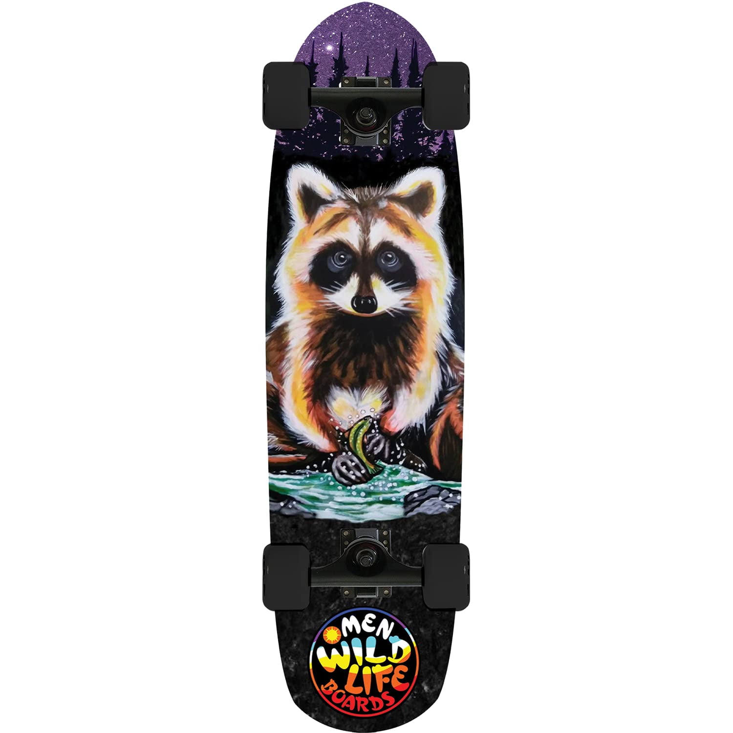 Omen Tico Raccoon Mini Cruiser Complete Skateboard 8.9 x 33 - Walmart.com