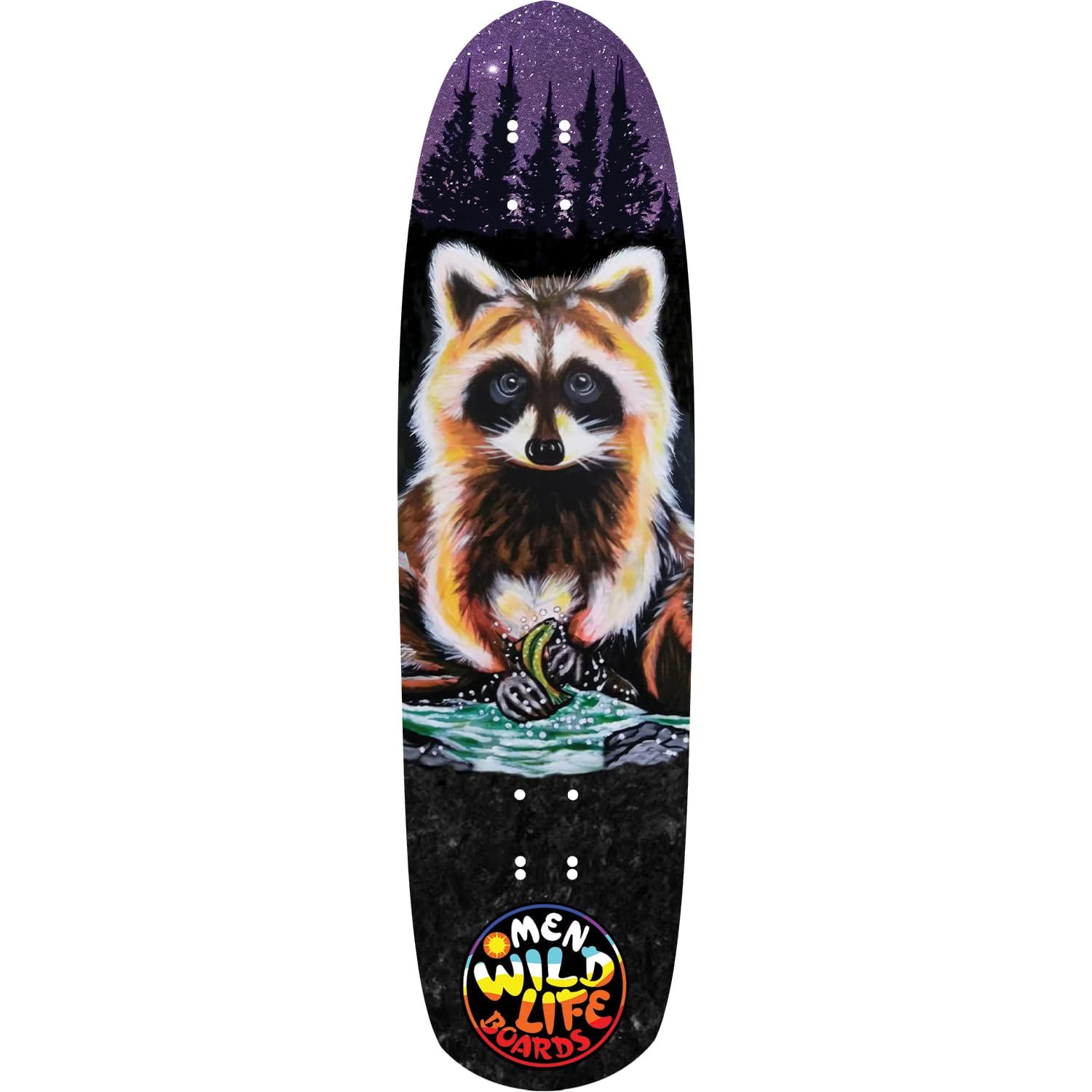 Omen Tico Raccoon Mini Cruiser Skateboard Deck 8.9 x 33 - Walmart.com