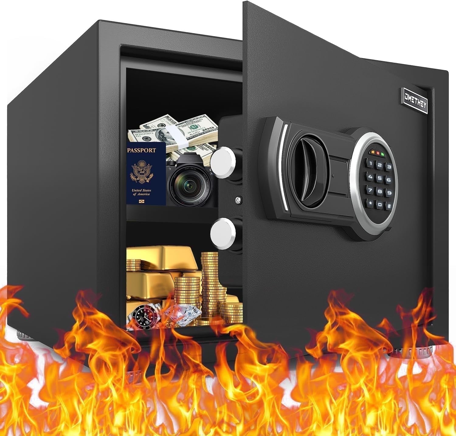 Omethey 0.8 Cub Small Safe, Home & Office Security Safe with Digital ...