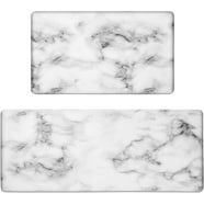SoHome Cozy Living Modern Marble Anti-Fatigue Kitchen Mat, Grey/White ...