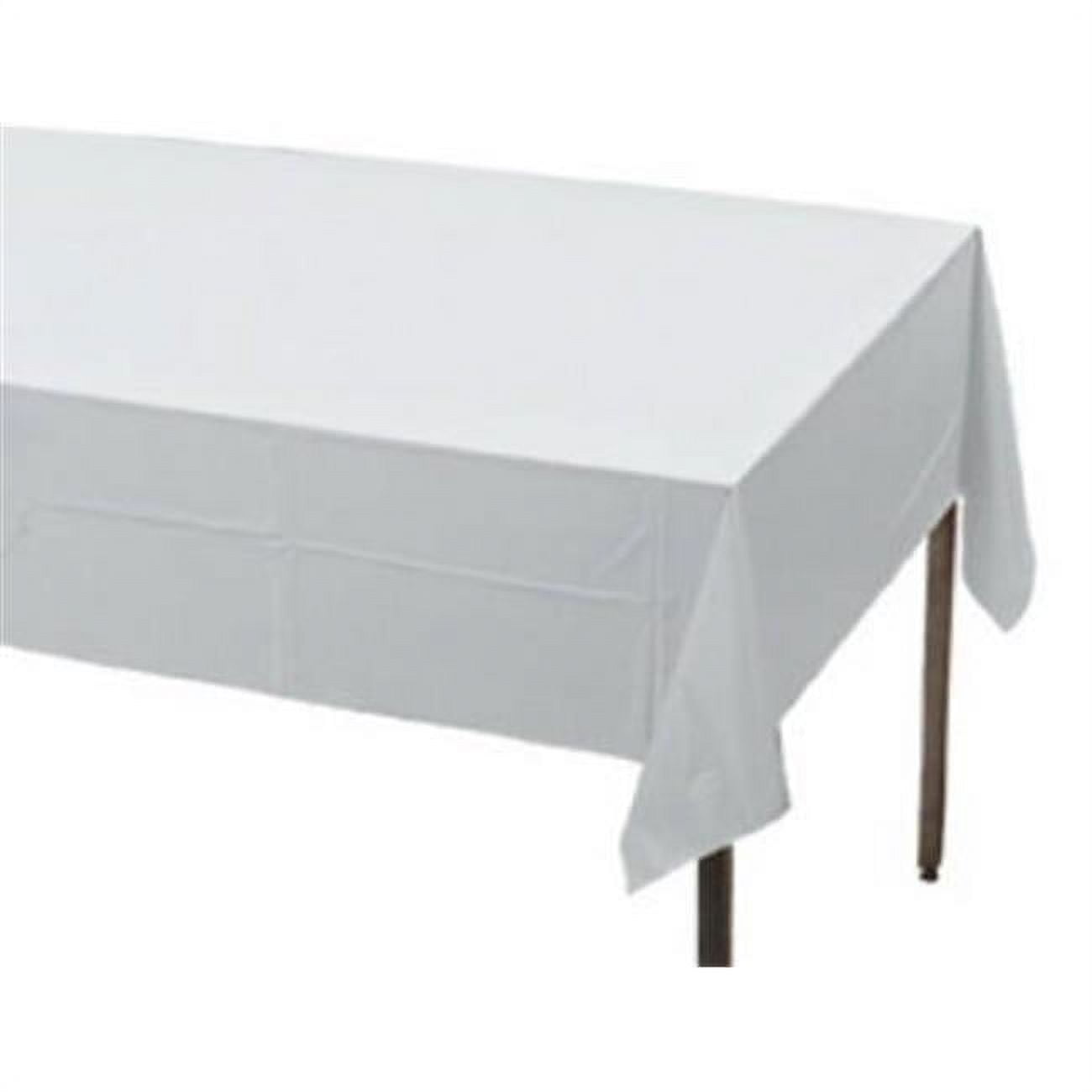 Omg White Better Than Linen Material Table Cover 50x108 Inches ...