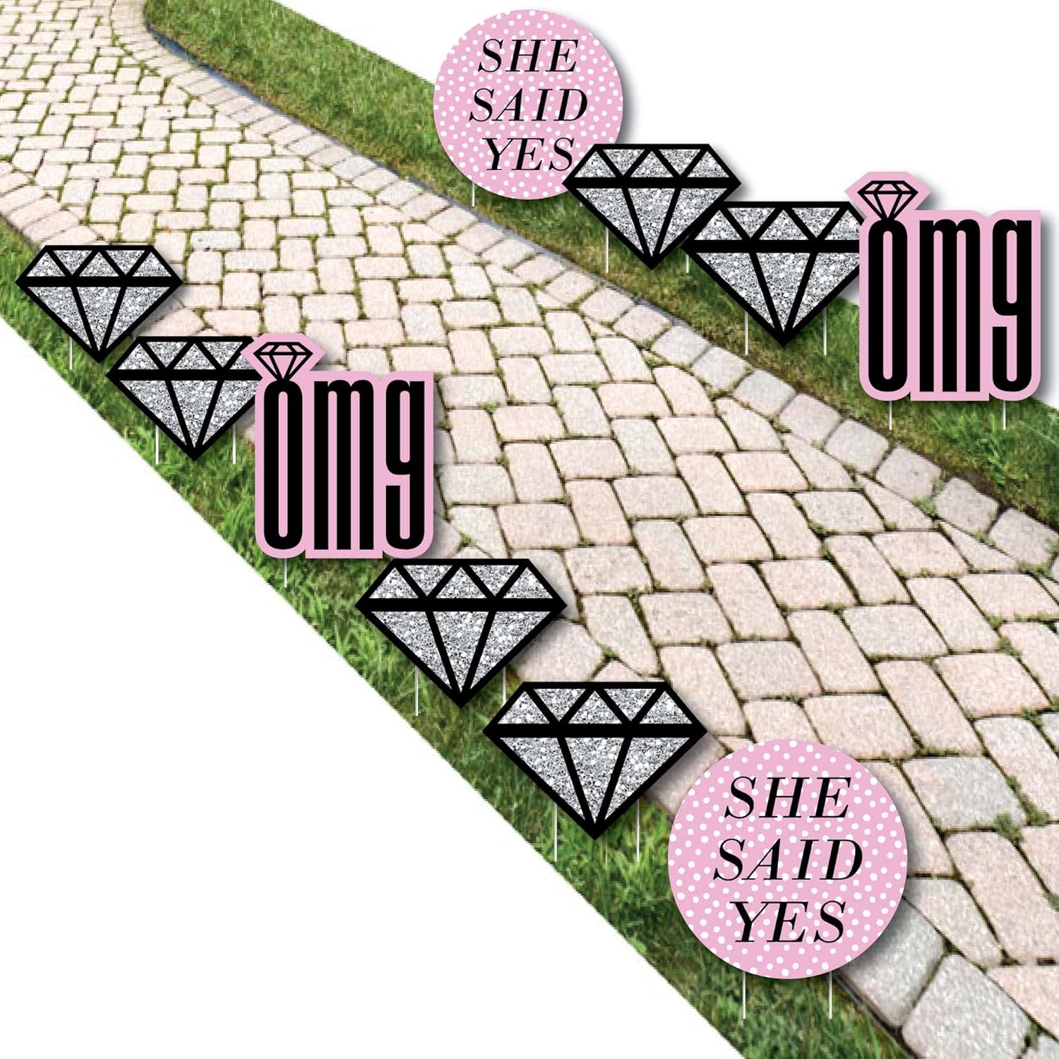 Omg, You're Getting Married - Diamond Ring Lawn Decorations - Outdoor ...