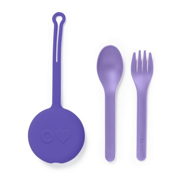 OmieBox OmiePod Kids Utensils Set with Case - Reusable Fork and Spoon ...