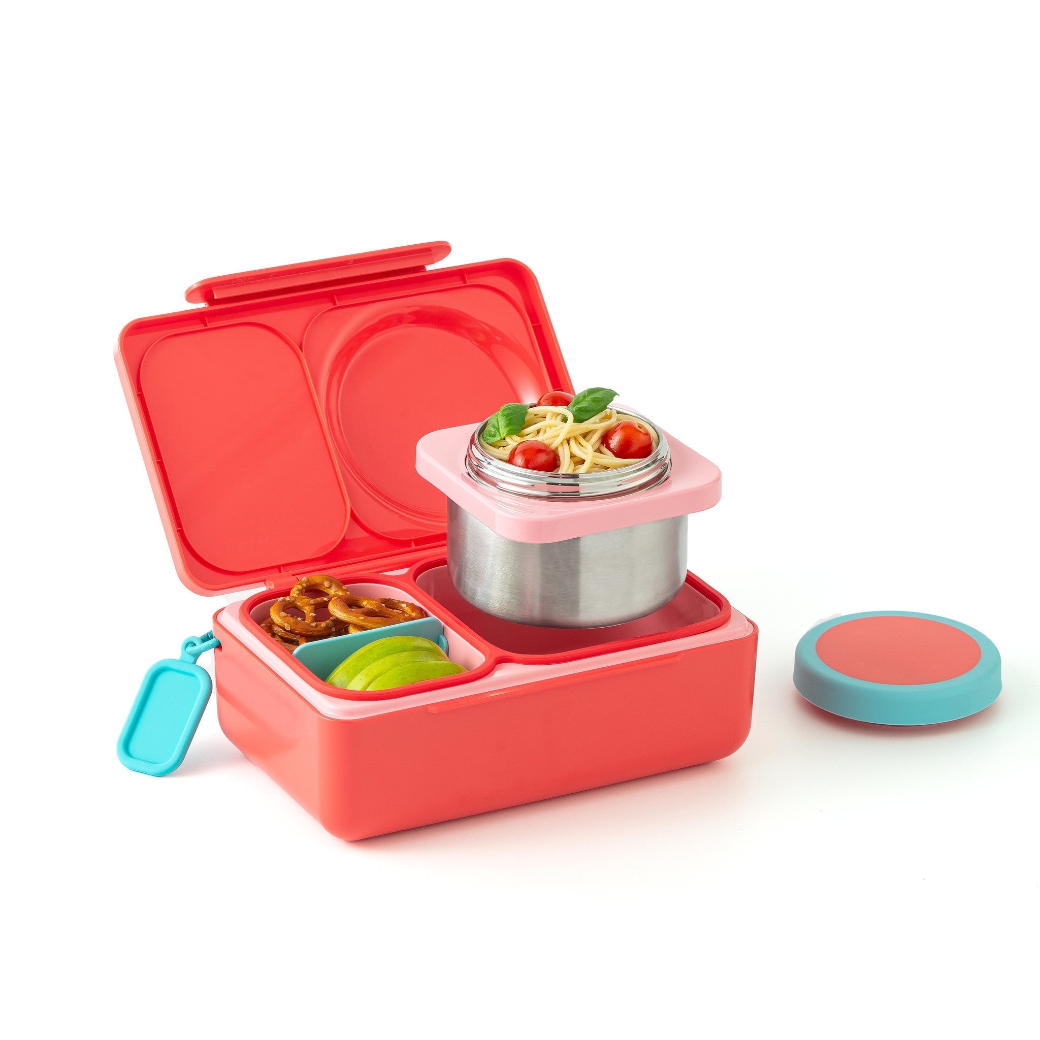 OmieBox UP is an Insulated Bento Lunch Box with a 12oz Thermos - Cherry ...