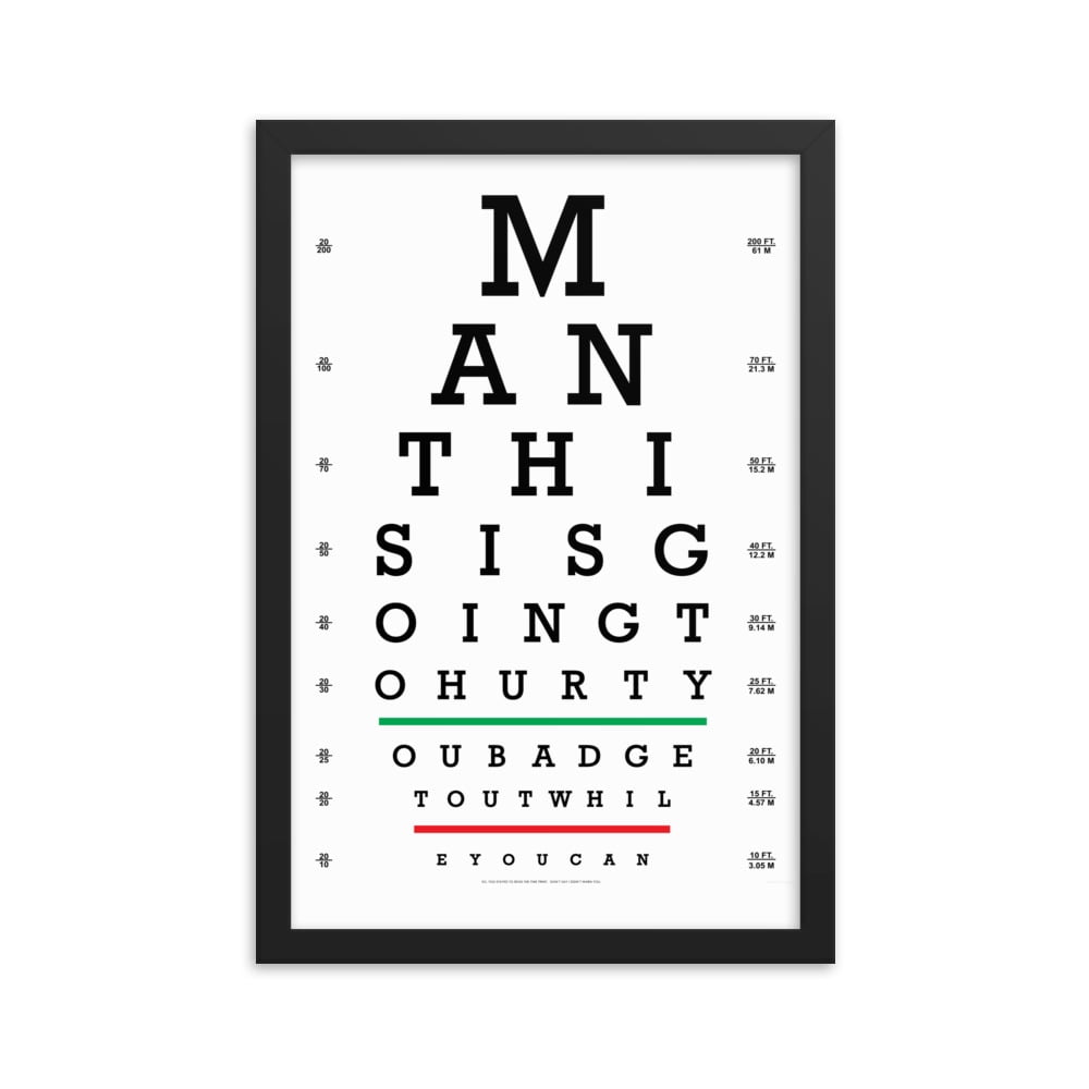Ominous Eye Chart (12″×18″) | Picture & Home Decor | Art Prints | Mark ...
