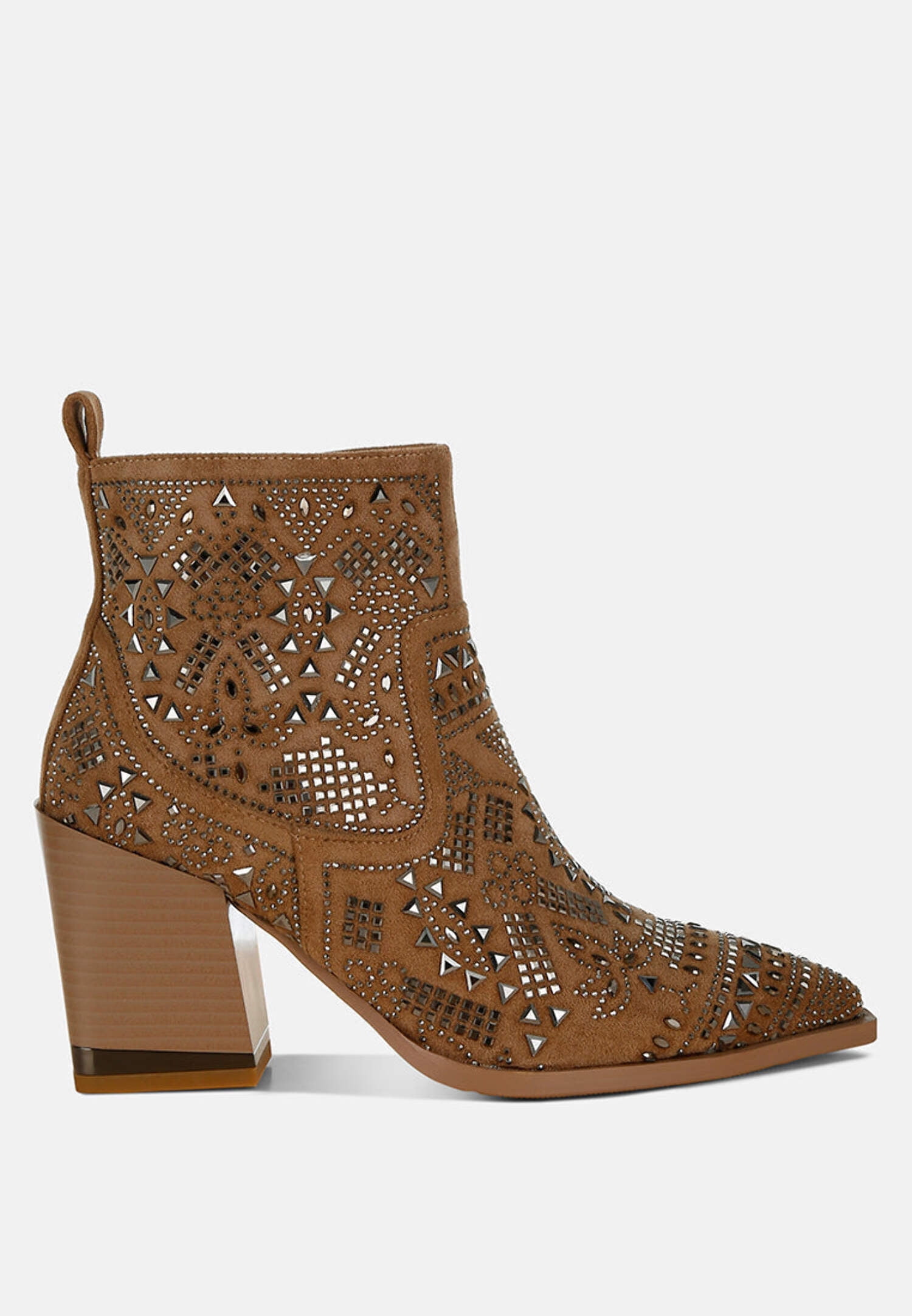 Omishi Stud Embellished Ankle Boots - Walmart.com