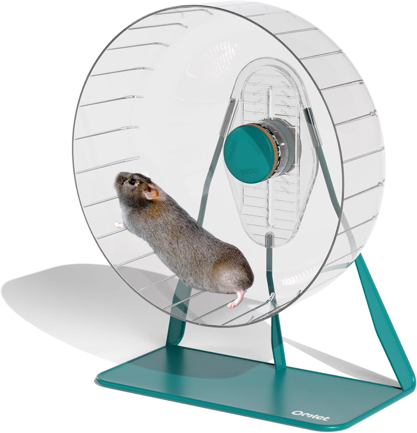Omlet Silent Hamster Wheel with Stand | Freestaning, Large Hamster ...