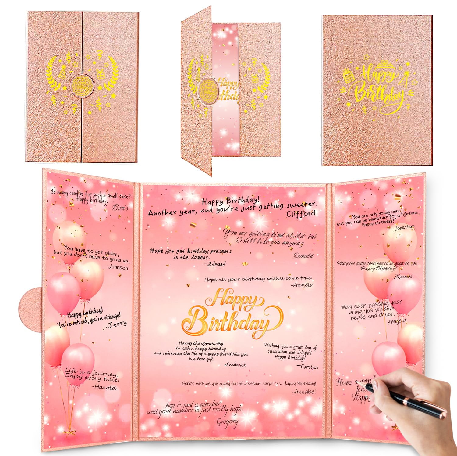 Omlisca Rose GoldTRDN Birthday Party Decorations, Happy Birthday ...