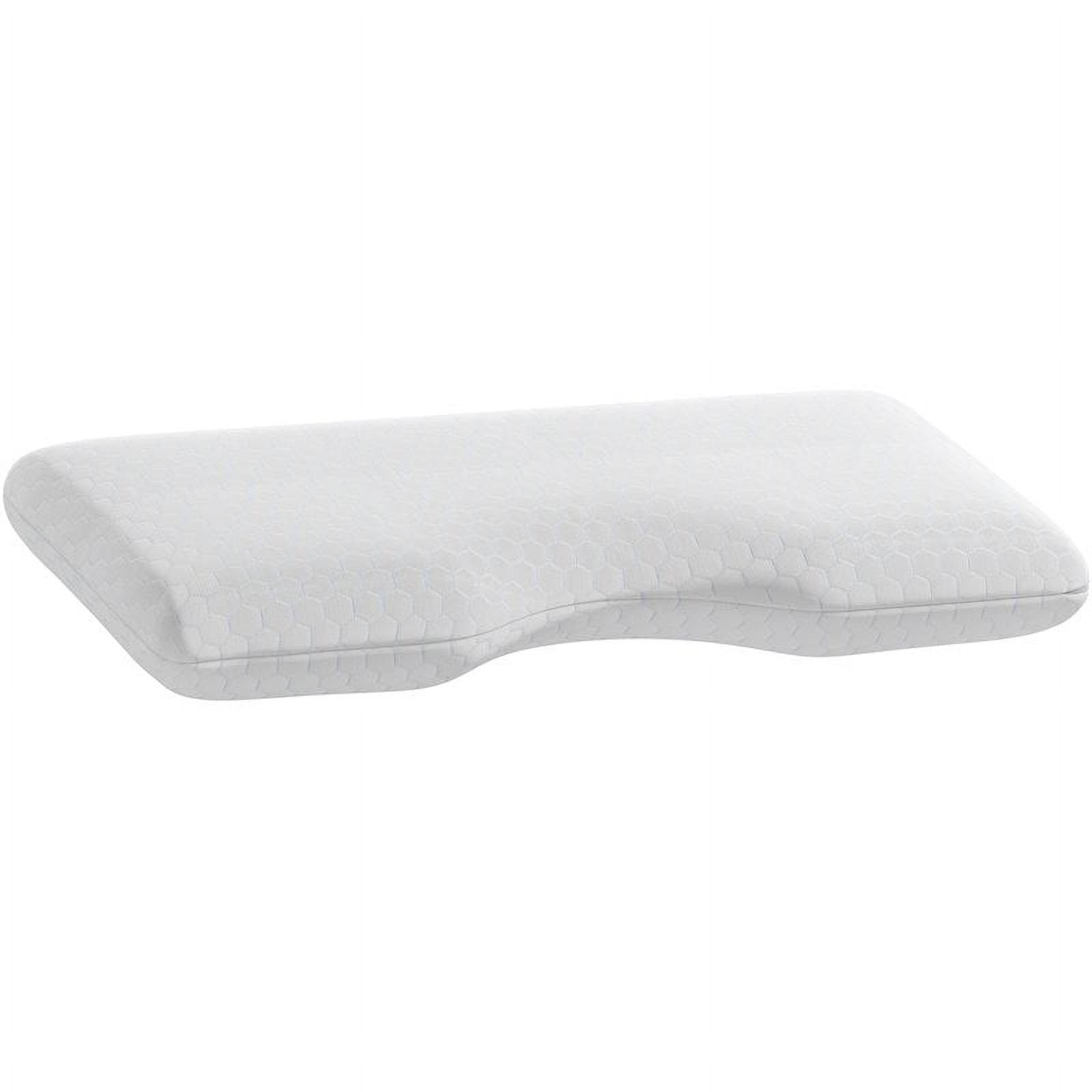Omne Sleep Cool Ice Ergonomic Concave Curve Pillow in White - Walmart.com