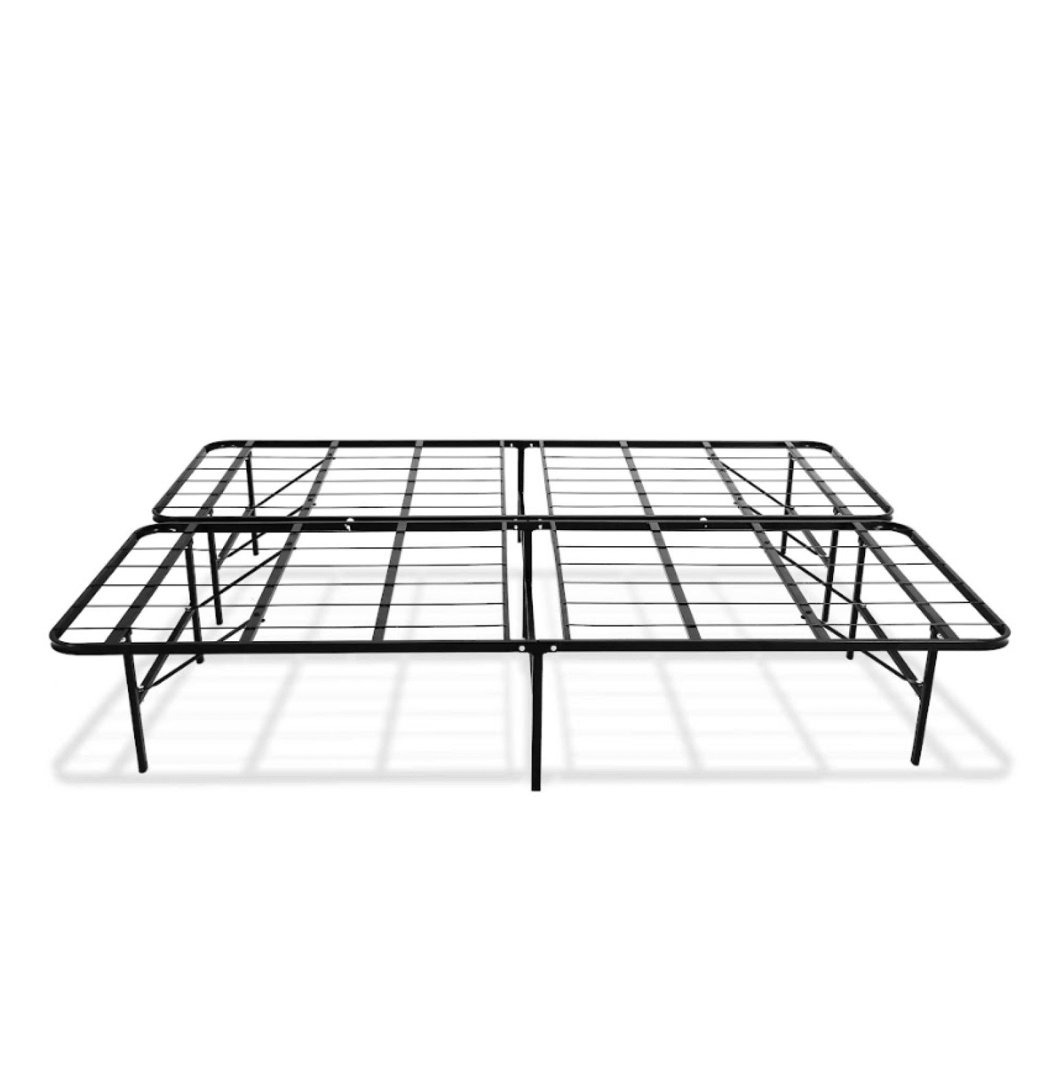 Omne Steel King Platform Foundation - Black Metal Bed Frame Replacement ...