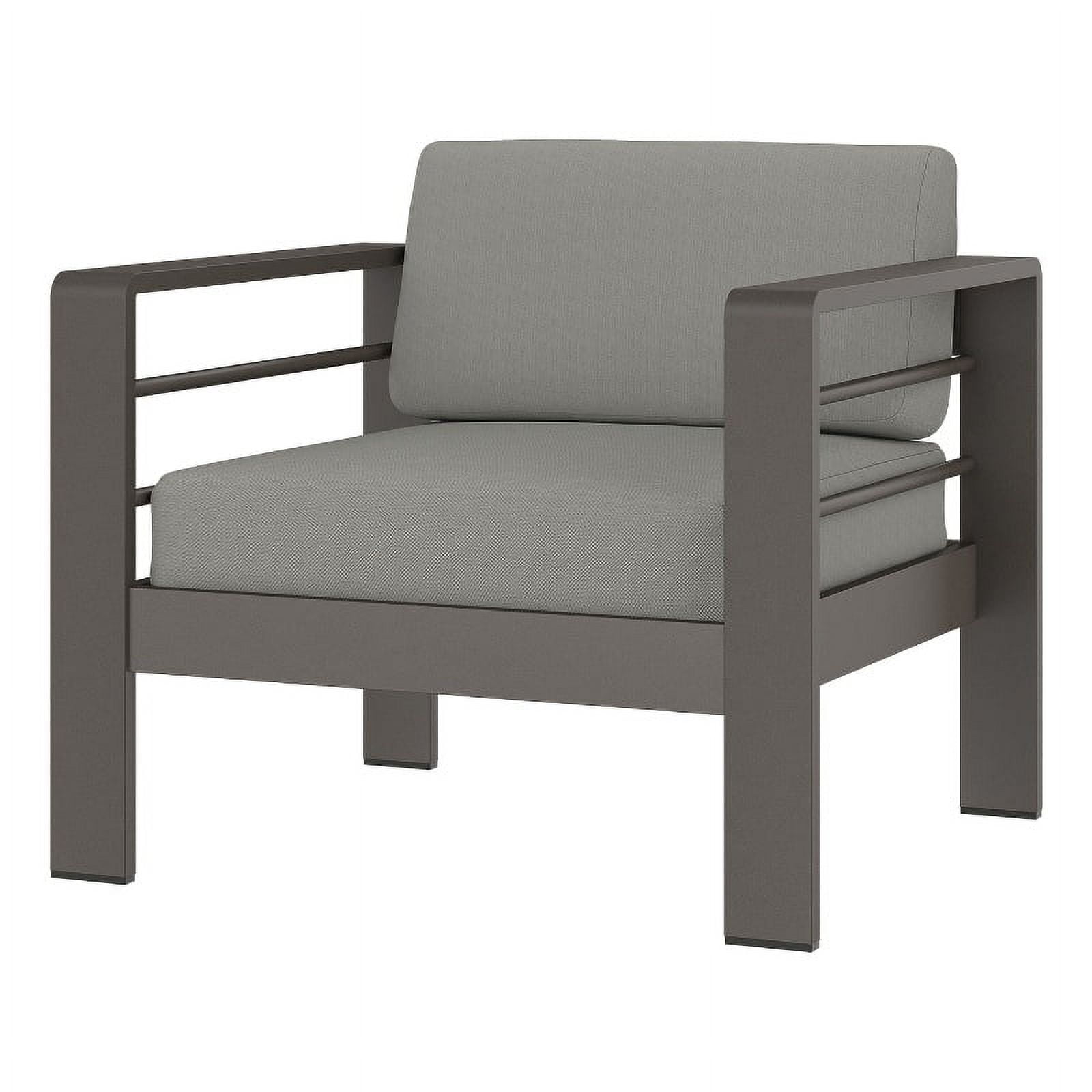 Omni Club Chair with Aluminum Frame and Gray Cushions - Walmart.com