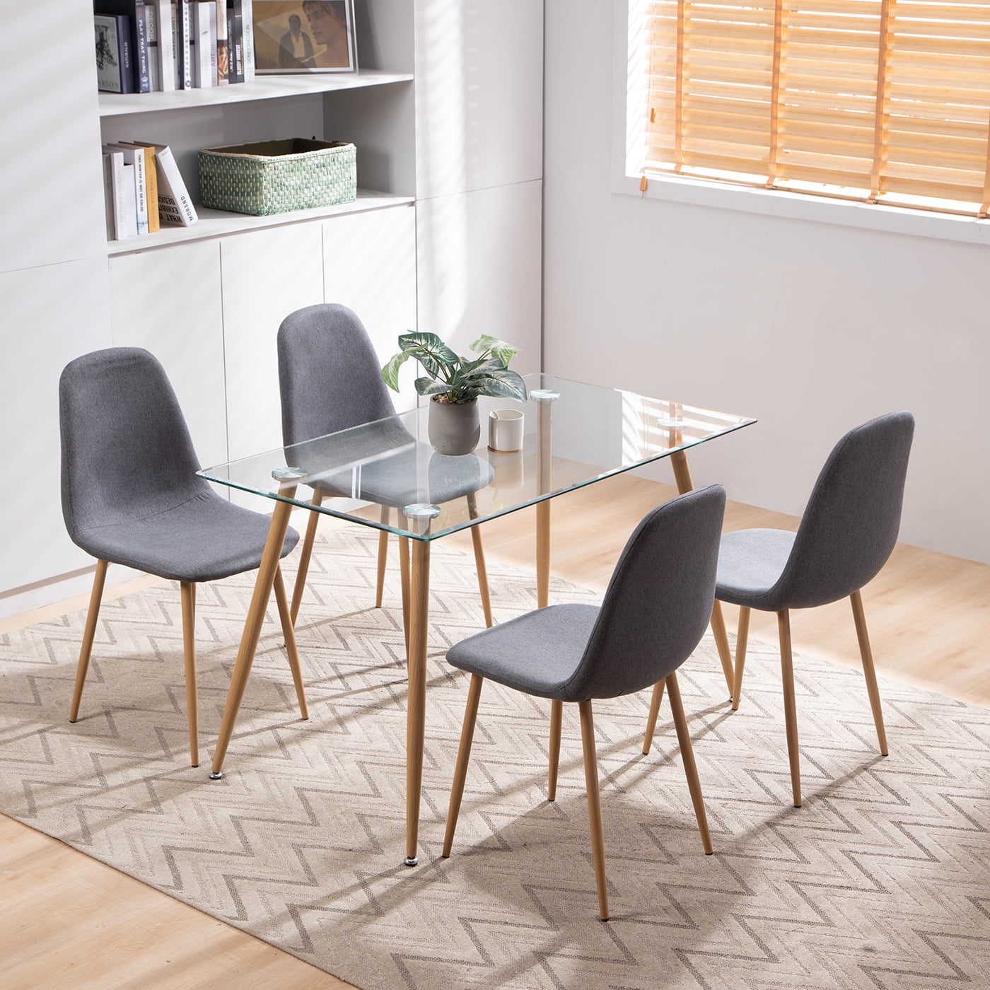 Omni House 5 Piece Dining Room Table Set For 4 Space Saving