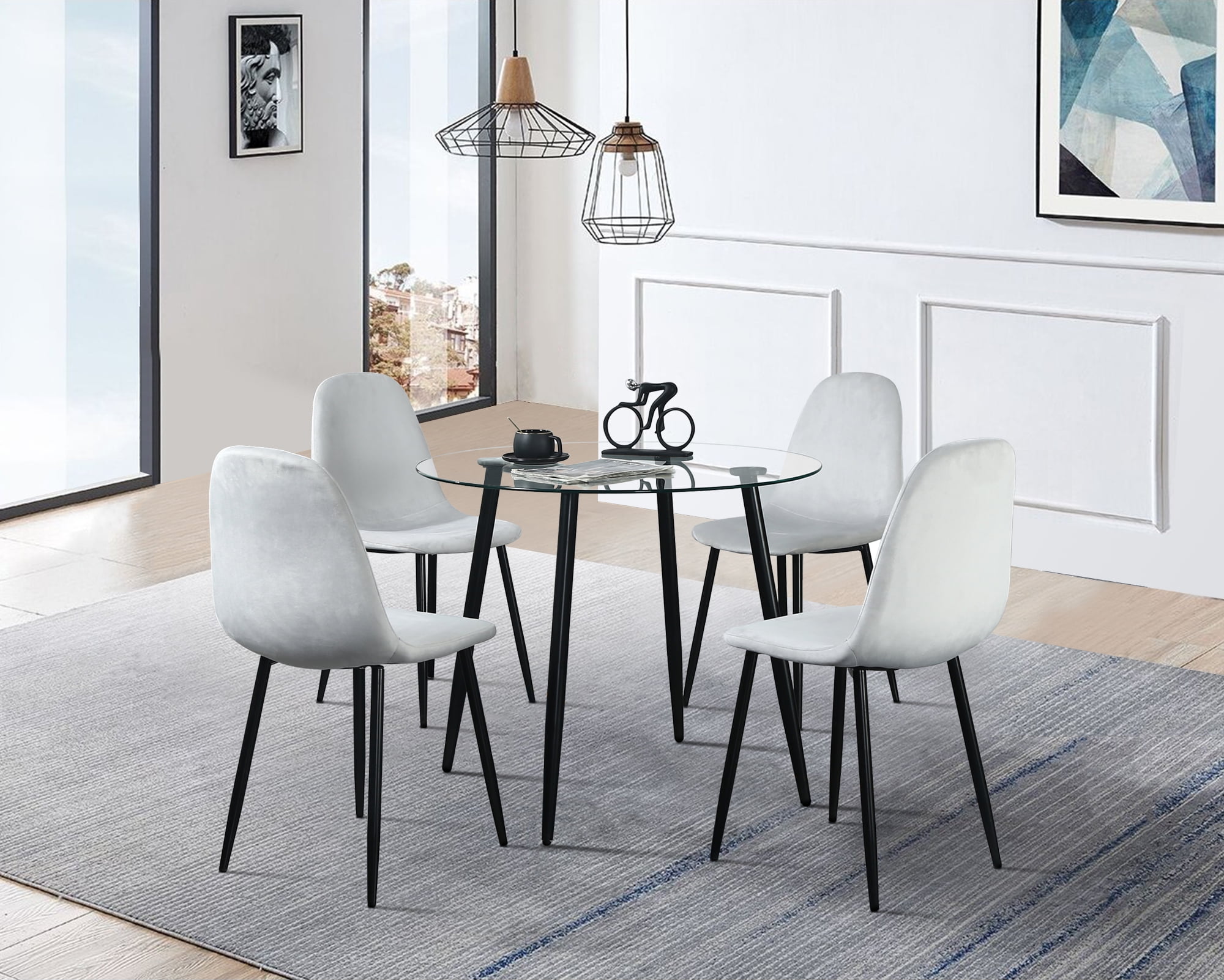 Omni House 5 Pieces Dining Table Set Space Saving Dining Room Table