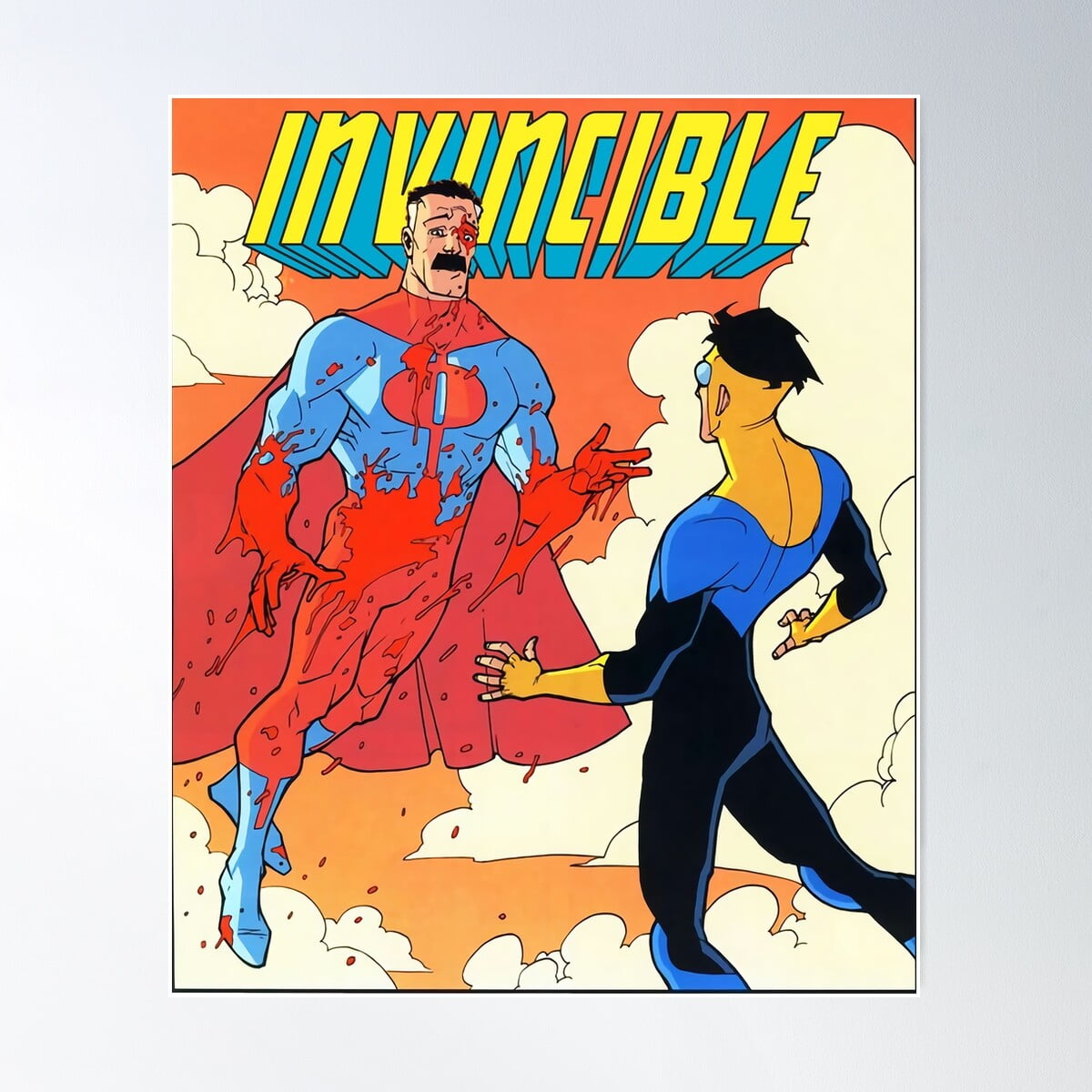 Omni Man Vs Invincible Poster Wall Art, Modern Wall Decor For Living ...