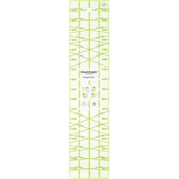 OmniAngle 4" x 18" Non-Slip Wedge Ruler, Quilter's Ruler by Omnigrid ...