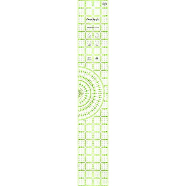 OmniAngle 4" x 24" Non-Slip Protractor Ruler, Quilter's Ruler by ...