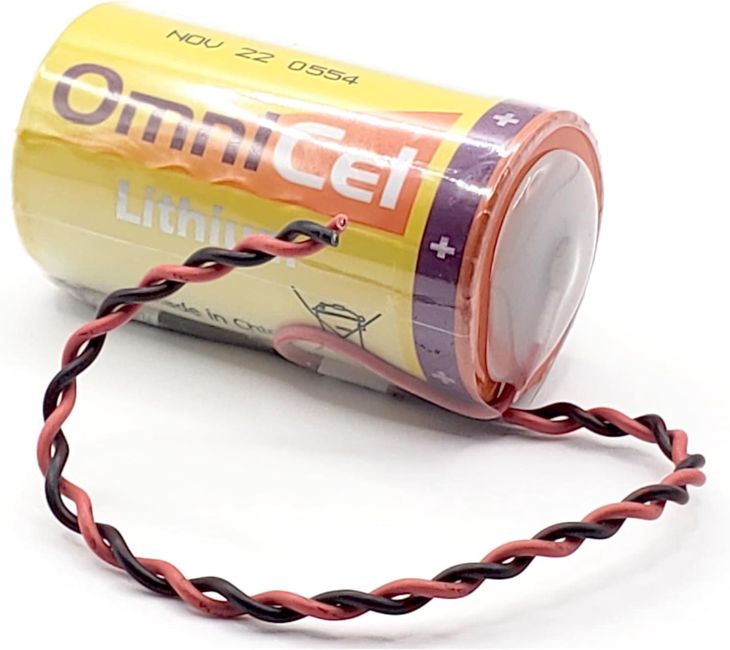 OmniCel ER34615 3.6V 19Ah Size D Lithium Battery with Wire Leads ...