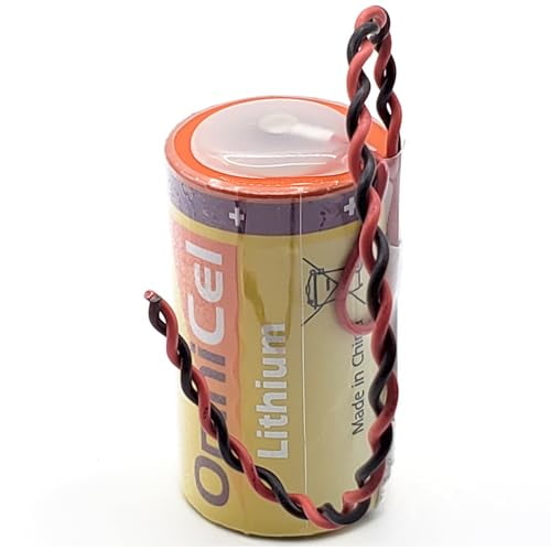 OmniCel ER34615 3.6V 19Ah Size D Lithium Battery with Wire Leads ...