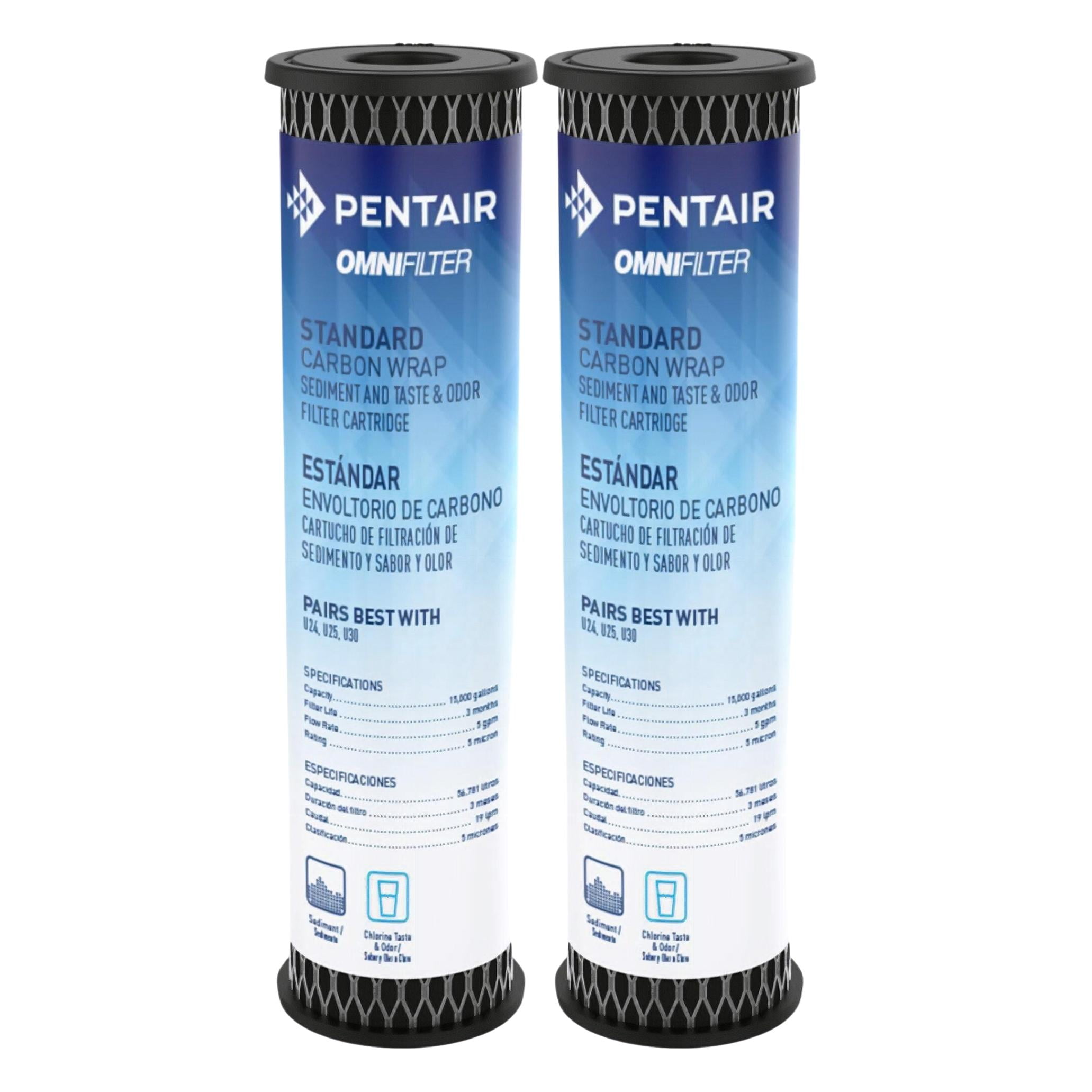 "Pentair OMNIFilter TO1 Carbon Wrap Sediment, Taste & Odor Water Filter ...