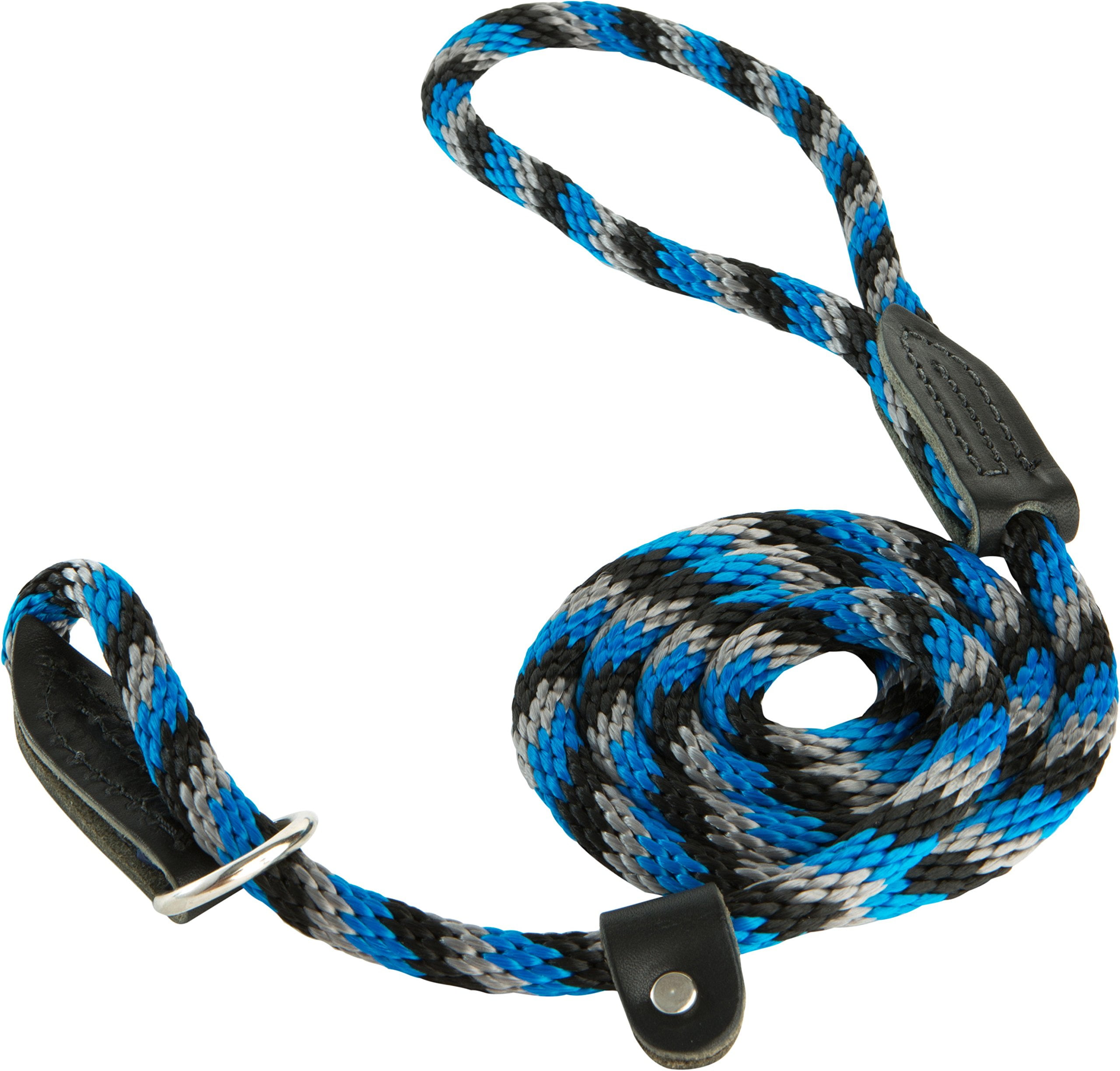 OmniPet British Rope Slip Lead for Dogs, 4', Blue/Black/Silver ...