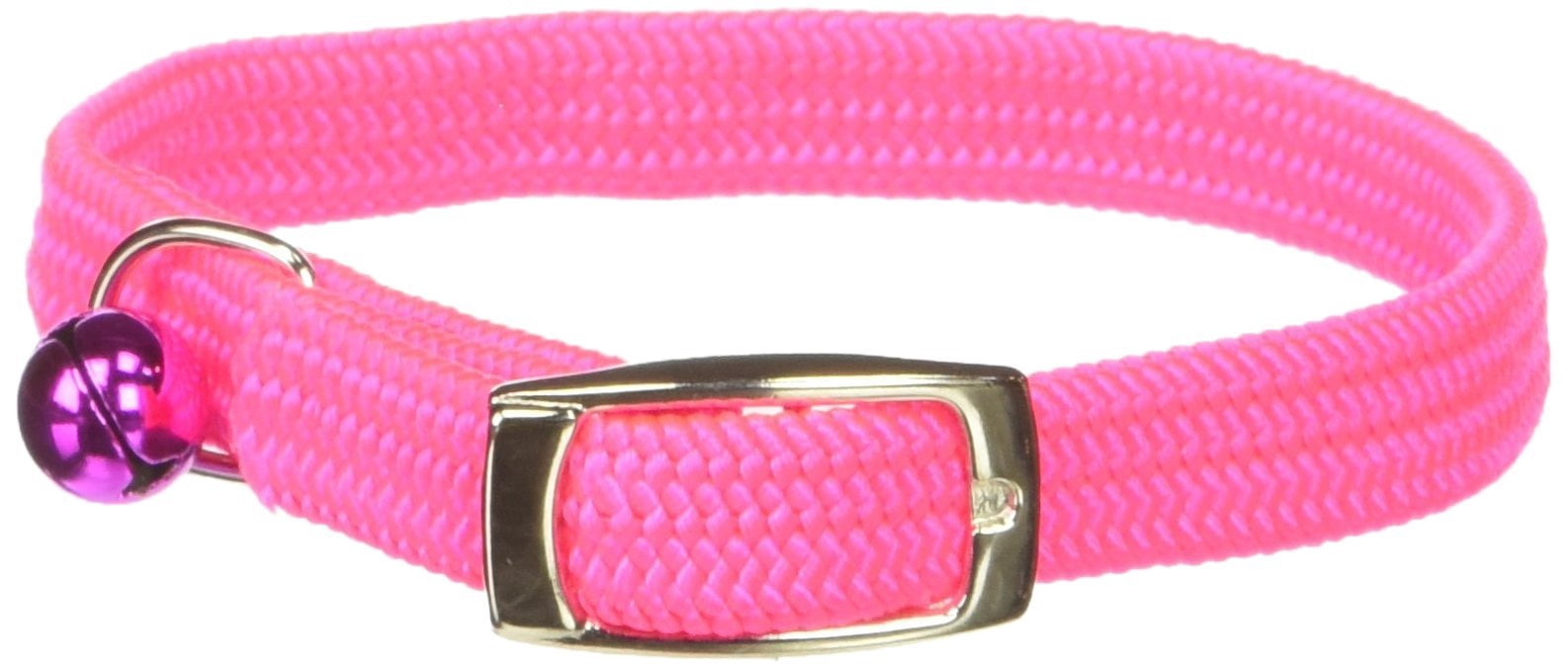 OmniPet Kool Kat Elastic Cat Safety Collar with Bell, Neon Pink, 10 ...