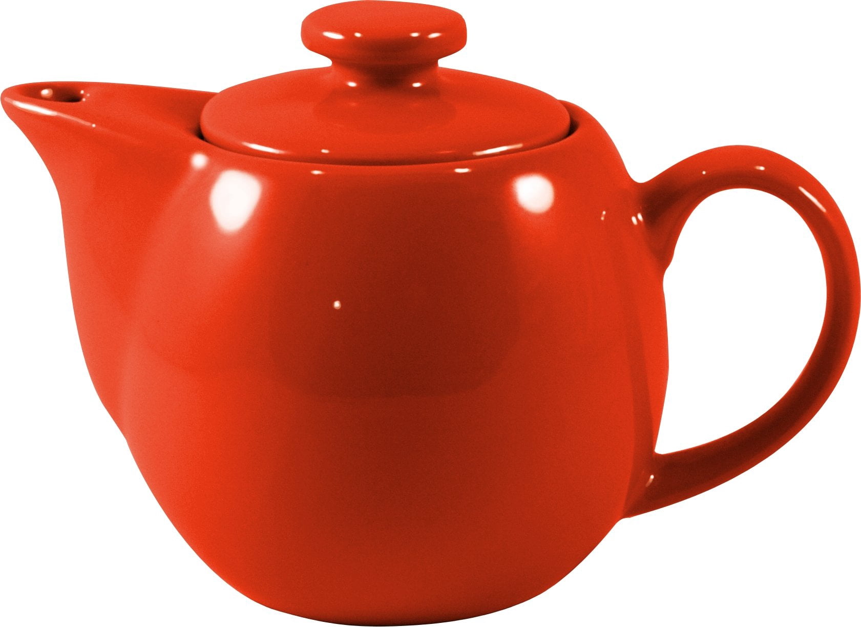 OmniWare One-Two Teaz Caf√© Simply Red Stoneware 14 Ounce Teapot with ...
