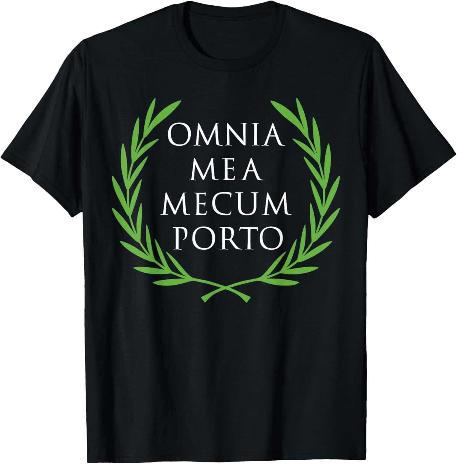 Omnia Mea Mecum Porto Latin Roman Cicero Philosopher T-Shirt - Walmart.com