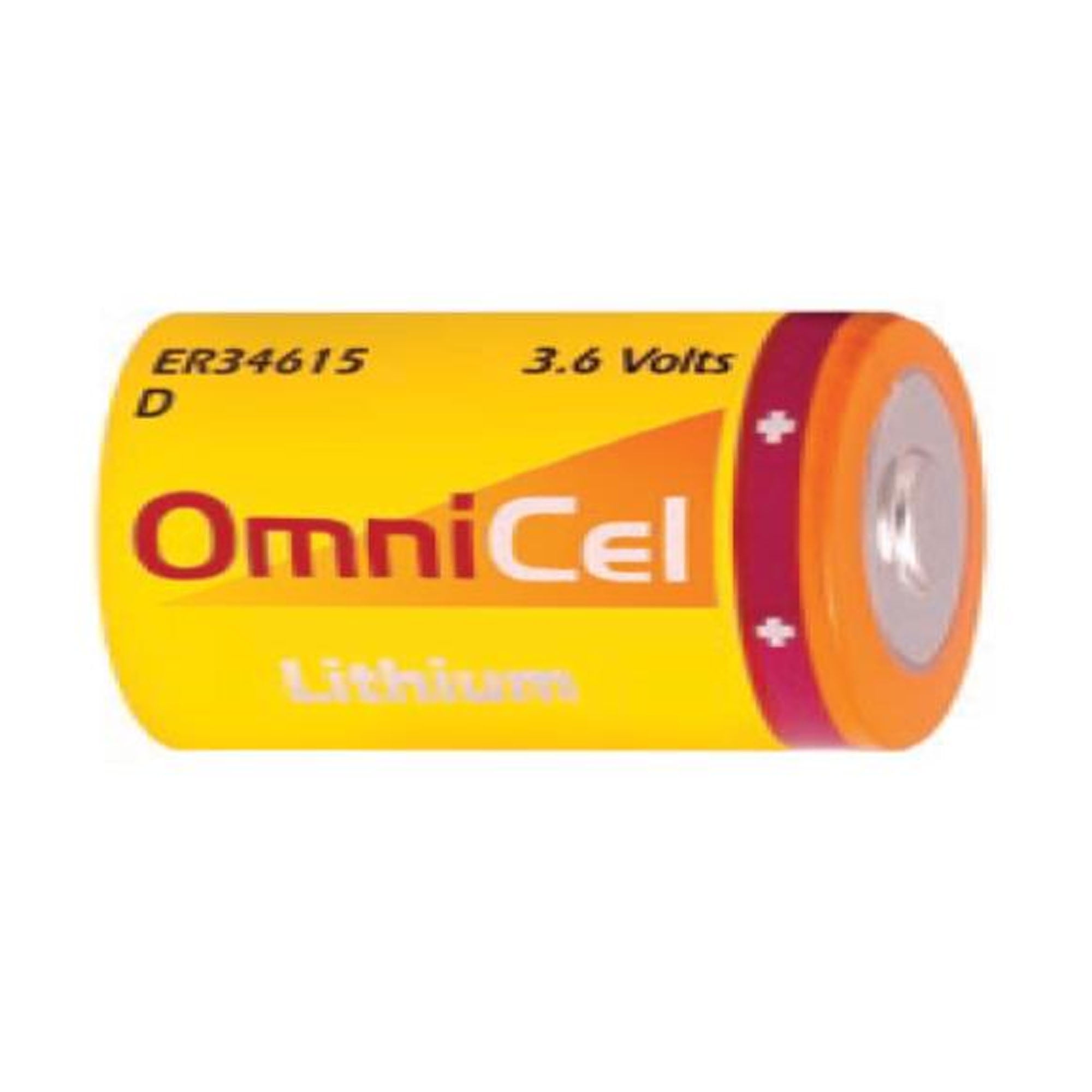 OmniCel Lithium Battery, 3.6 Volt, D Size, 19000mAh, Li-SOCl2, 10-Year ...