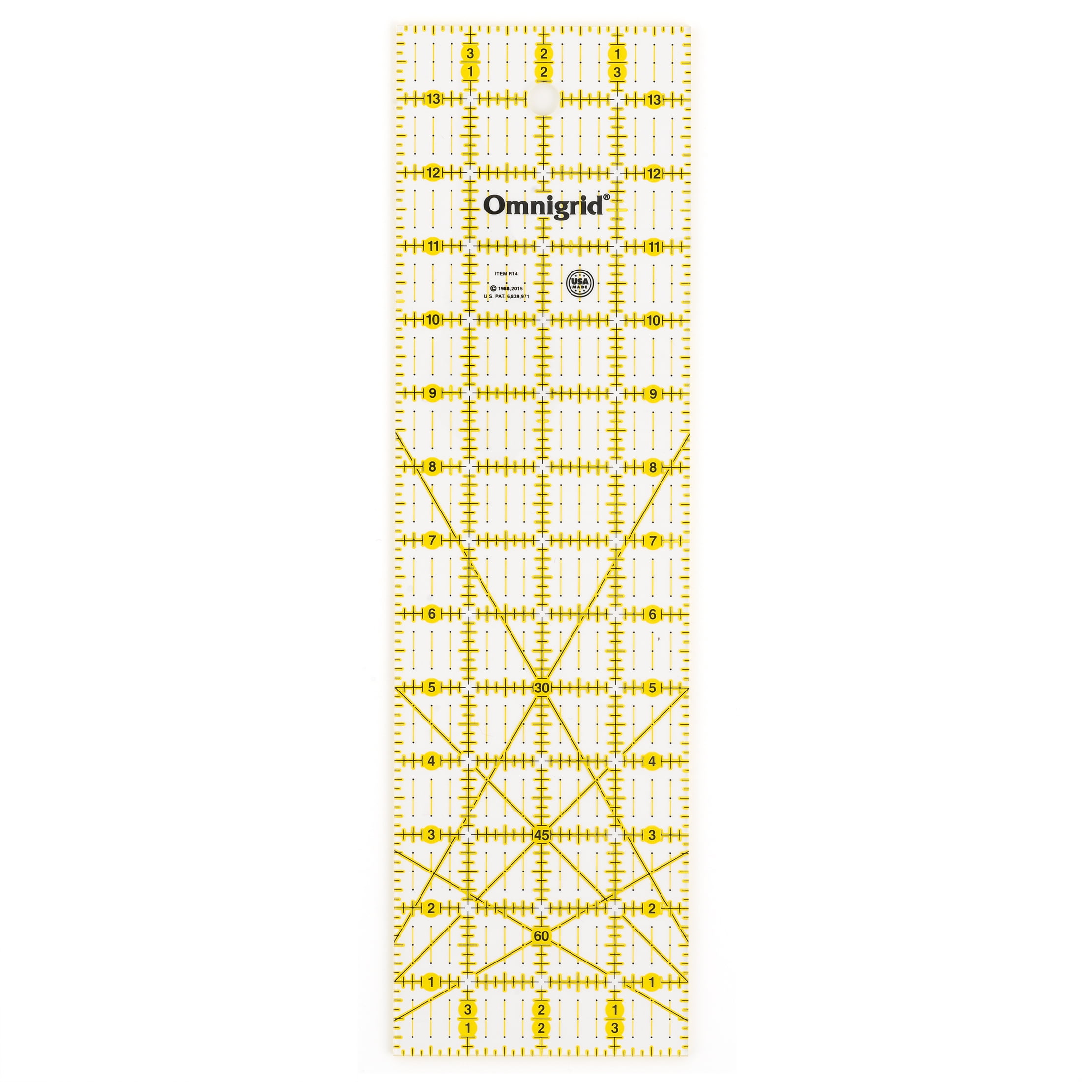 Omnigrid 4" x 14" Ruler, Rectangle Quilter's Ruler - Walmart.com