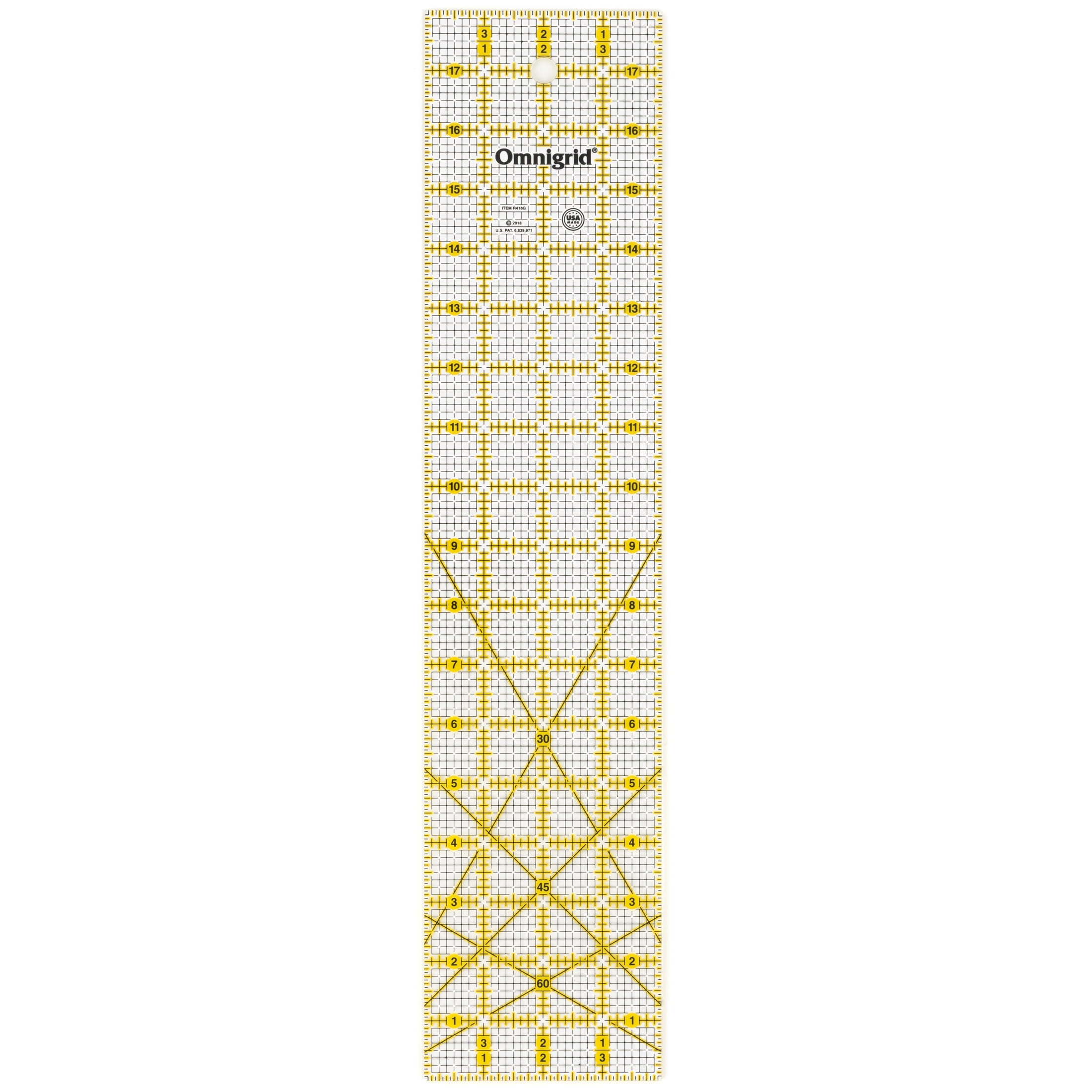 Omnigrid 4" x 18" Rectangle Quilting and Sewing Ruler - Walmart.com