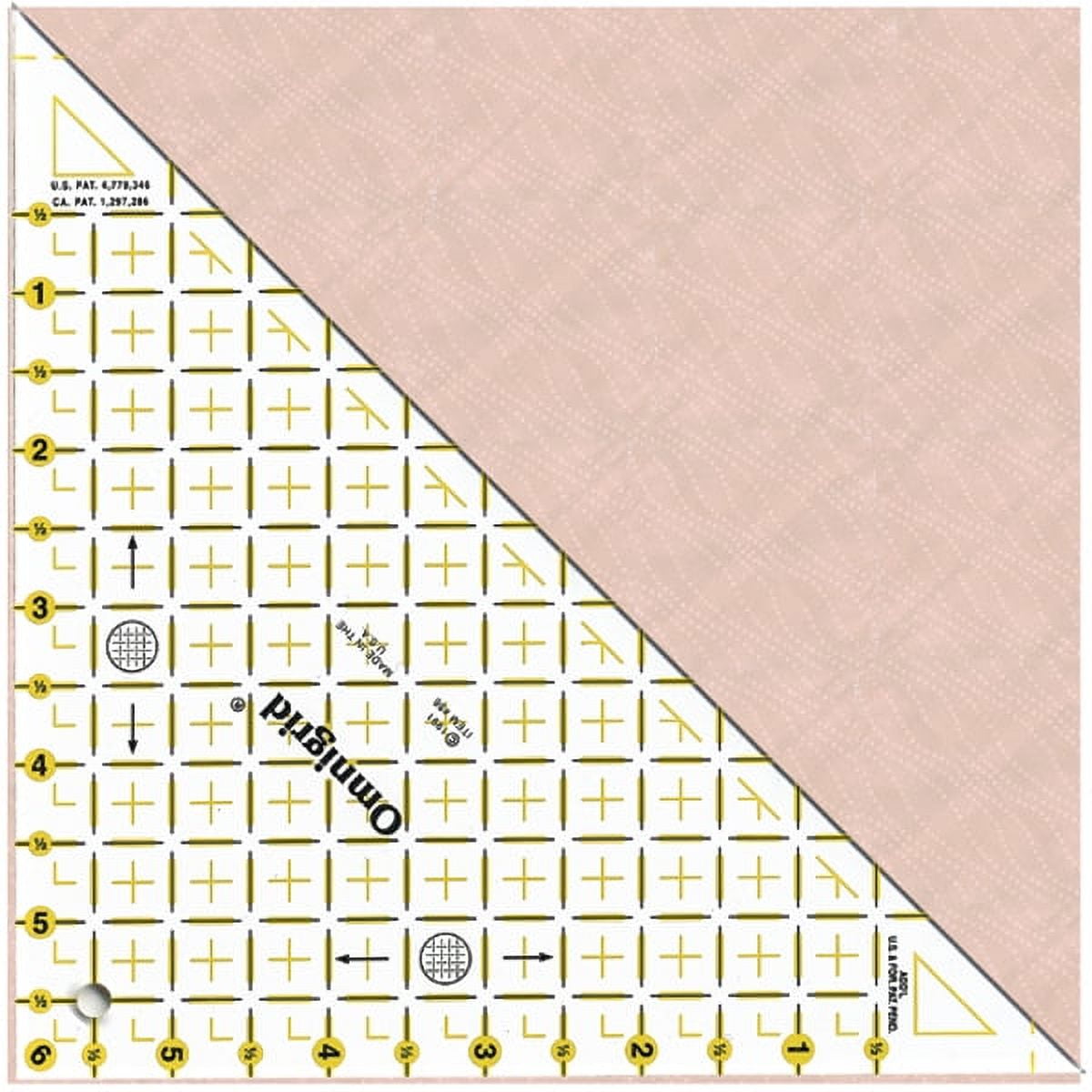 Omnigrid 6" Right Triangle Ruler, Half-Square Triangle Quilter's Ruler ...