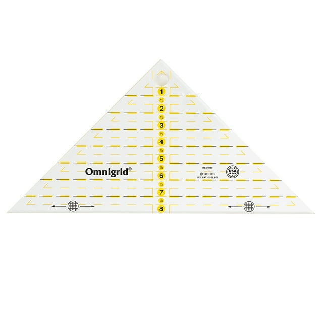 Omnigrid 8" Right Triangle Ruler, Quarter-Square Triangle Quilter's ...
