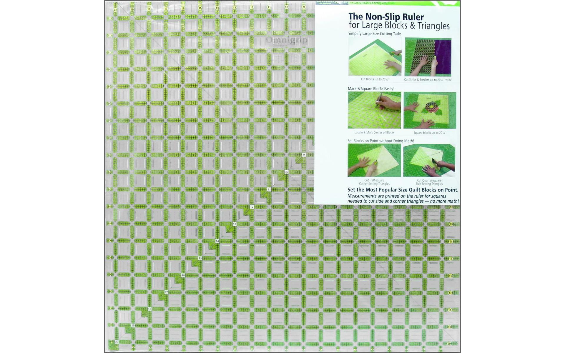 Omnigrip 20.5" Non-Slip Ruler, Square Quilter's Ruler by Omnigrid ...