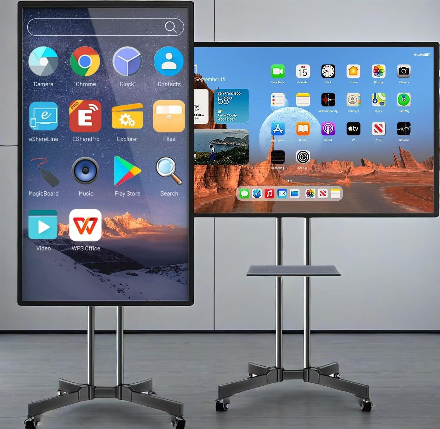 OmninexHub 49''Touch Screen Smart Board, Multi Touch All-In-One Computer Digital Electronic ...